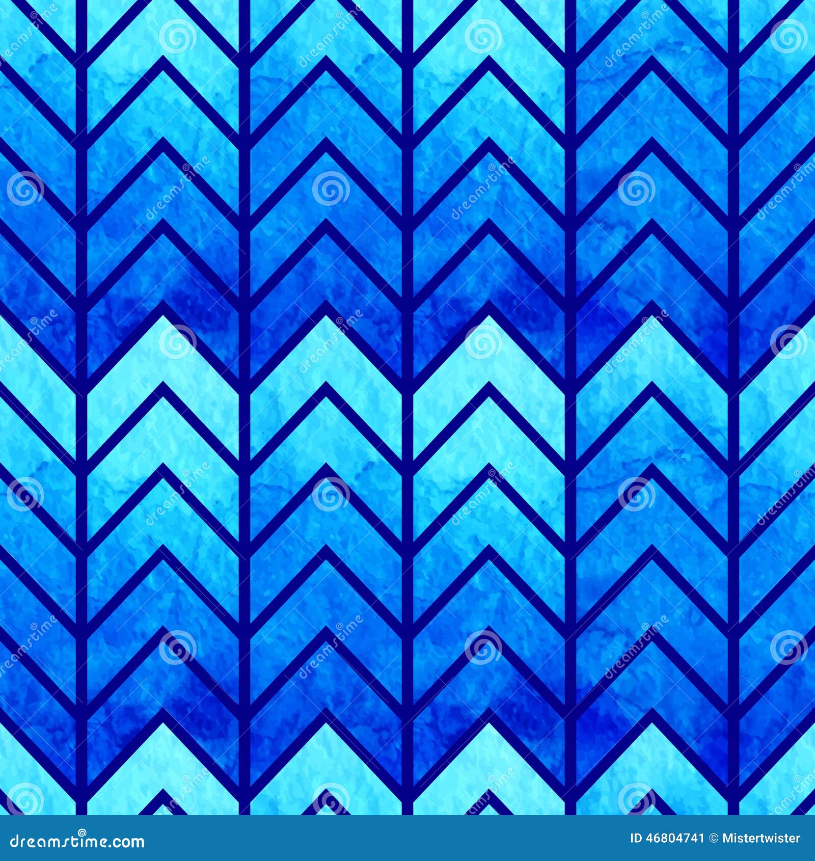 Abstract Seamless Geometric Watercolor Chevron Stock Vector ...