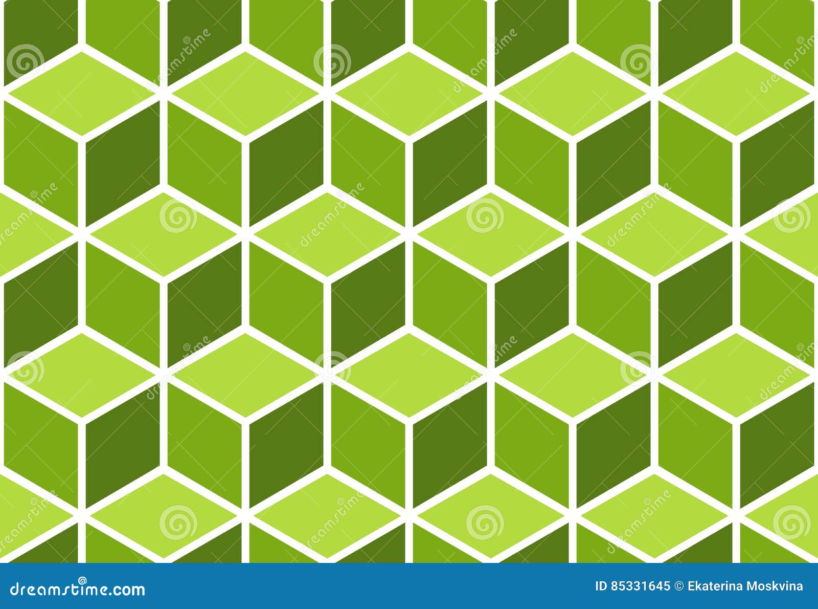 Abstract Seamless Green Cube Pattern Stock Vector - Illustration of ...