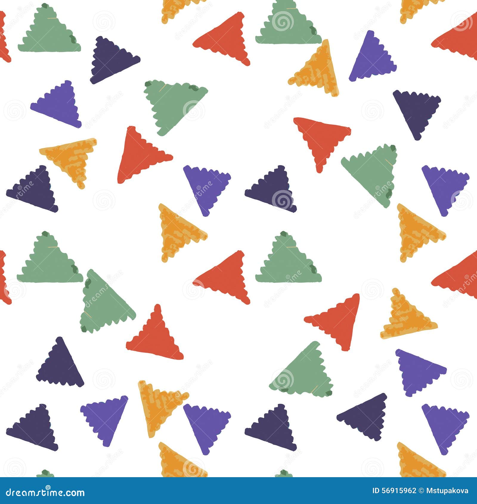 Abstract Seamless Hand Draw Pattern Triangle Stock Vector ...