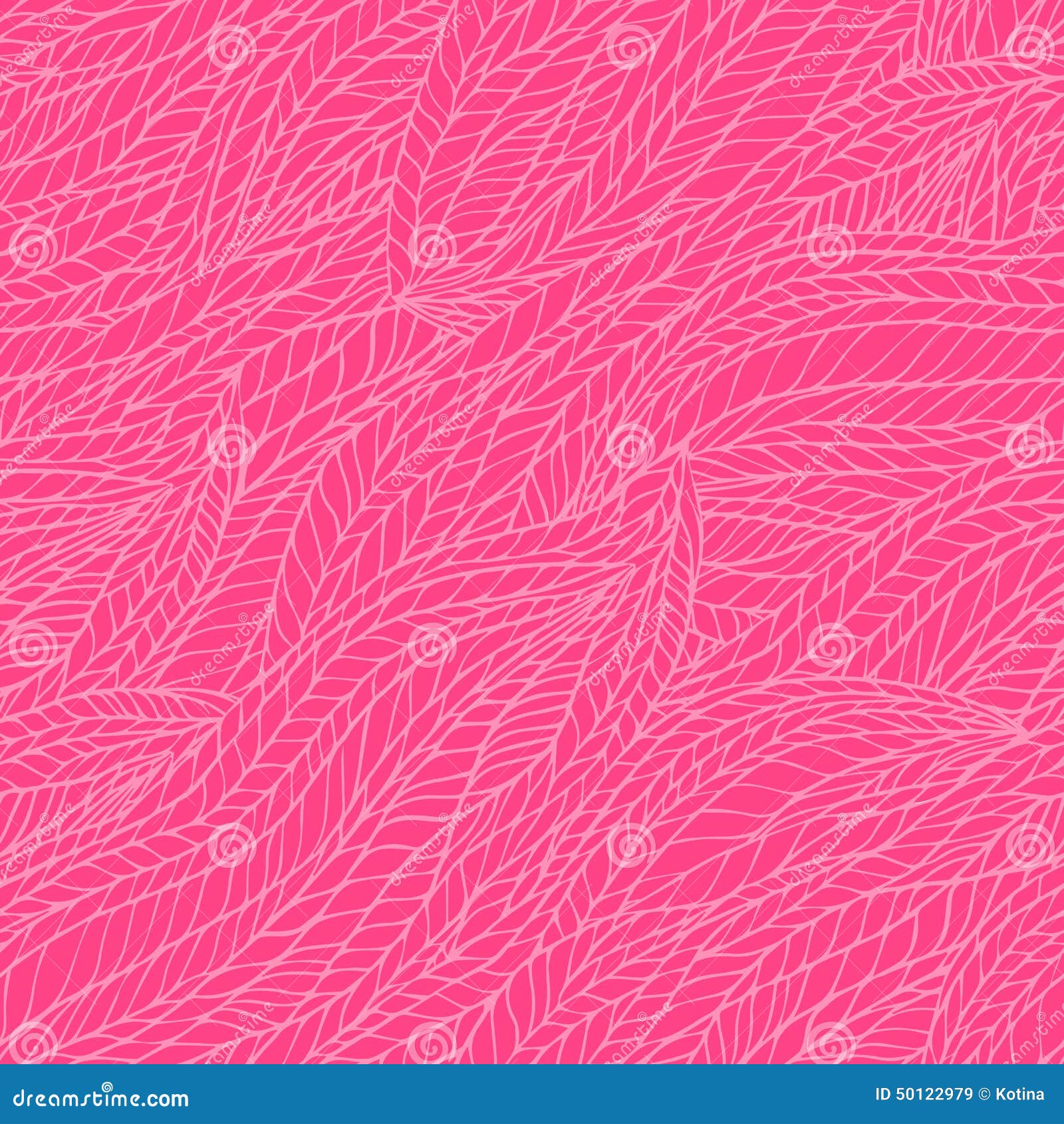 Abstract Seamless Hand-drawn Floral Wavy Tangle Background Stock Vector ...