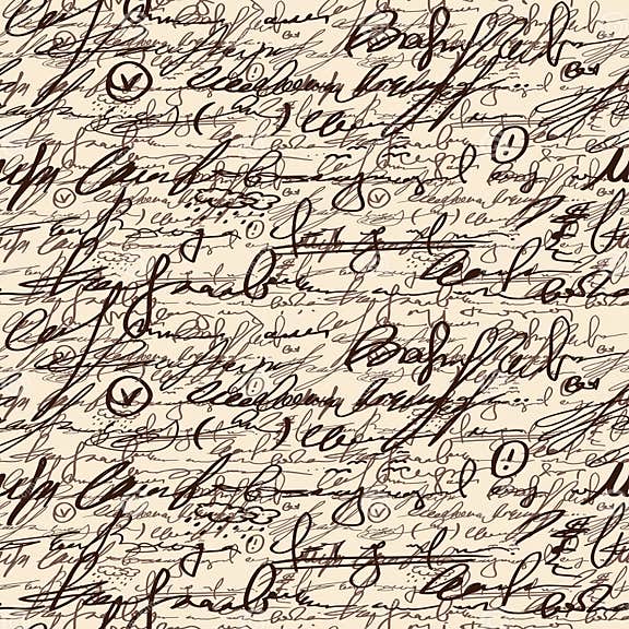 Abstract Seamless Hand Write Pattern Stock Vector - Illustration of ...