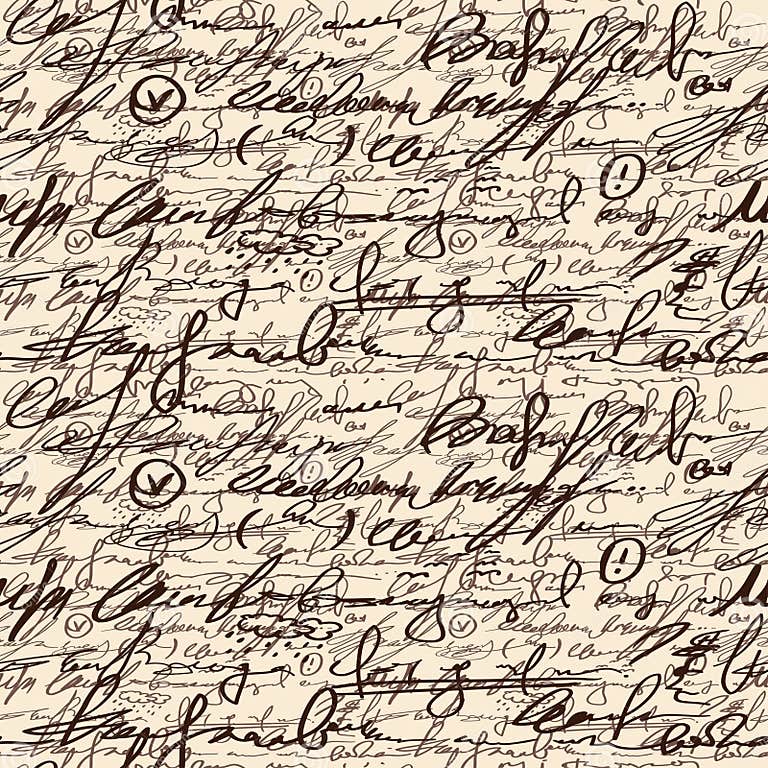 Abstract Seamless Hand Write Pattern Stock Vector - Illustration of ...