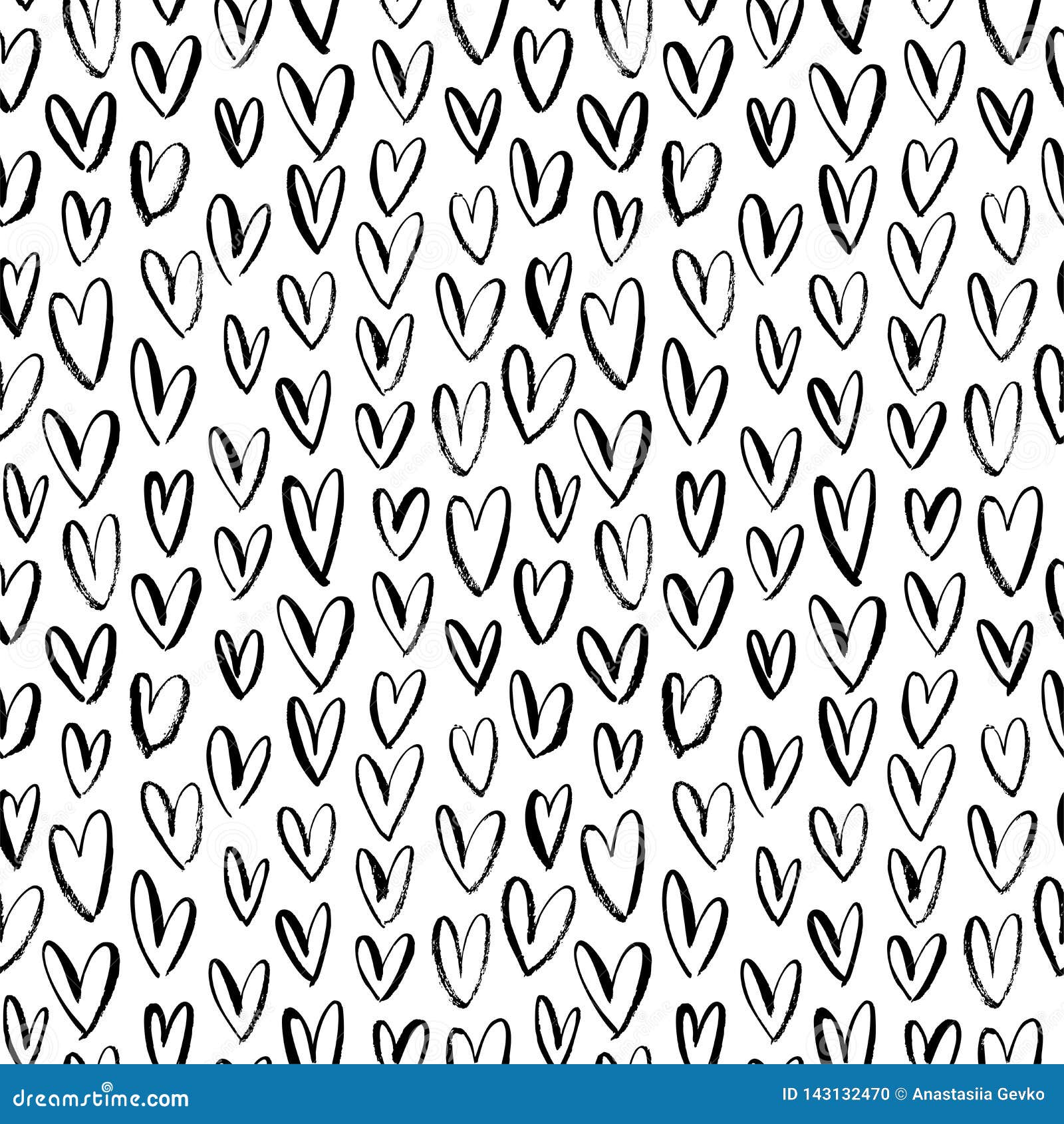 Abstract Seamless Heart Pattern. Vector Ornament for Wrapping Paper ...