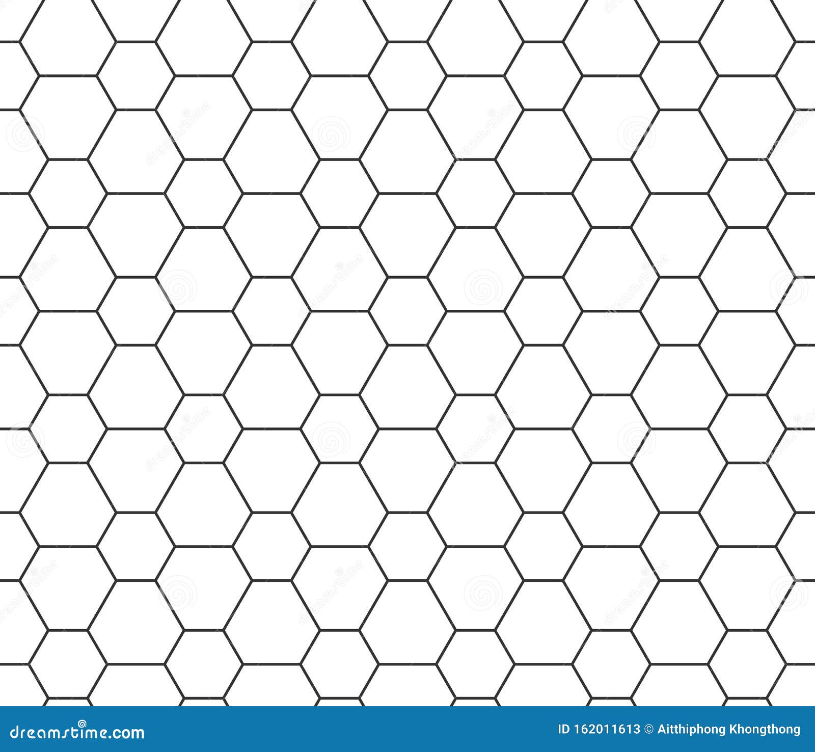 Abstract Seamless Honeycomb Pattern, Black and White Outline of ...