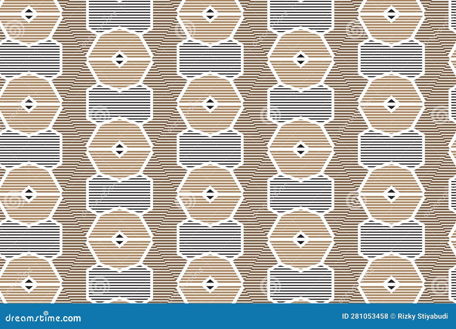 Abstract Seamless Horizontal Line Pattern Design Template Brown and ...