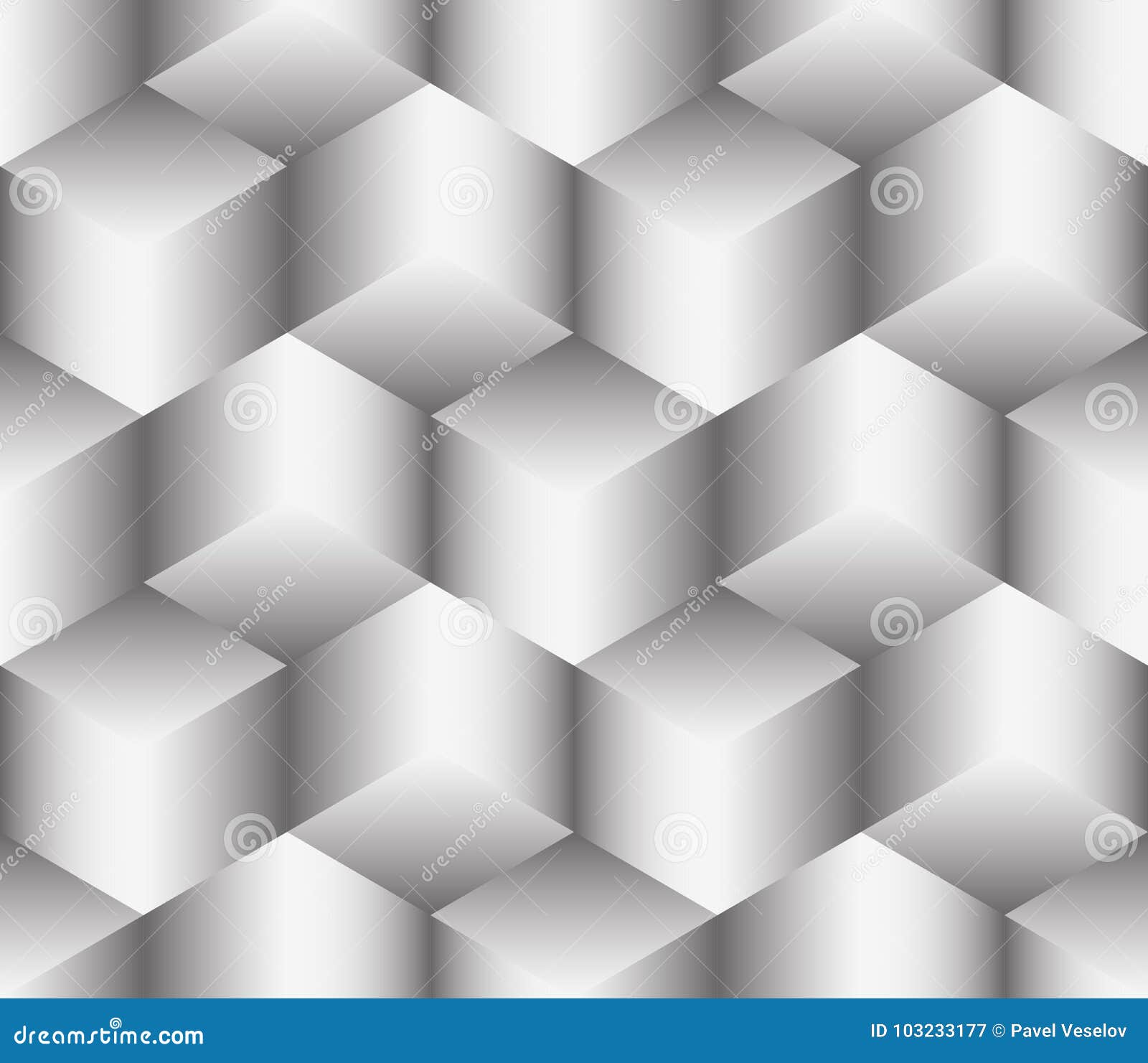 Abstract Seamless Illusion of Cubes Stock Vector - Illustration of ...