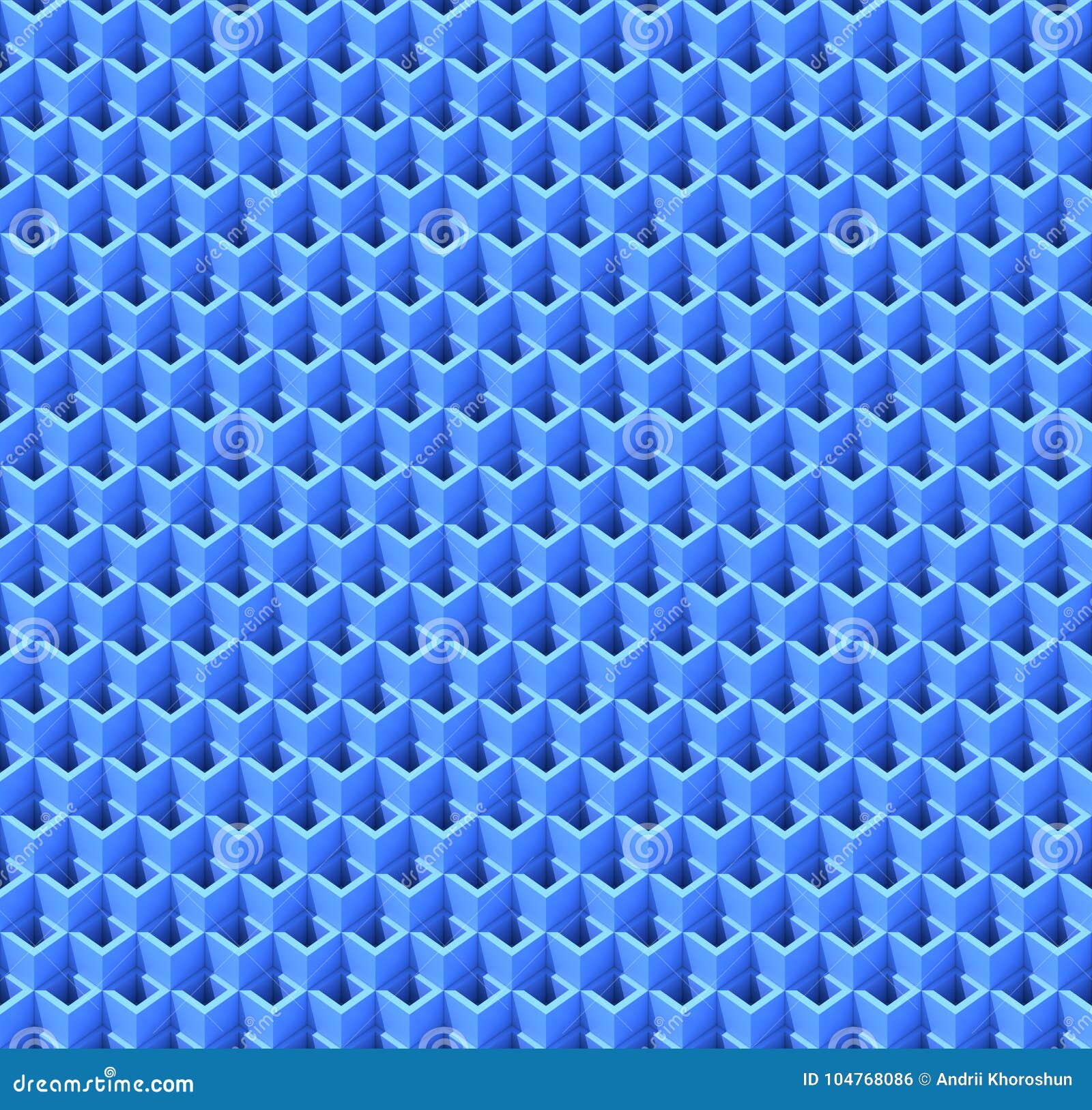 Abstract Blue Cubes. Seamless Pattern Background. 3d Rendering Stock ...