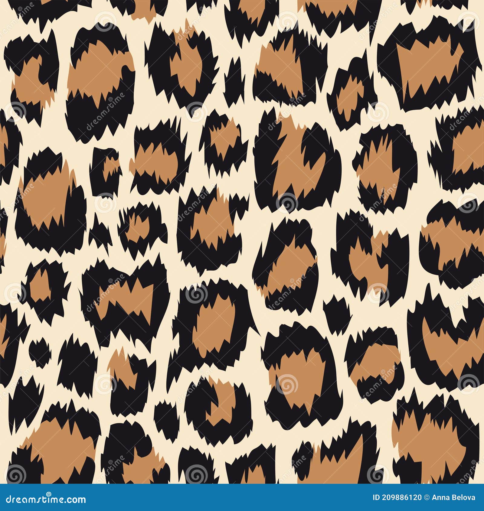Abstract Seamless Leopard Skin Pattern. Vector Design Stock Vector ...