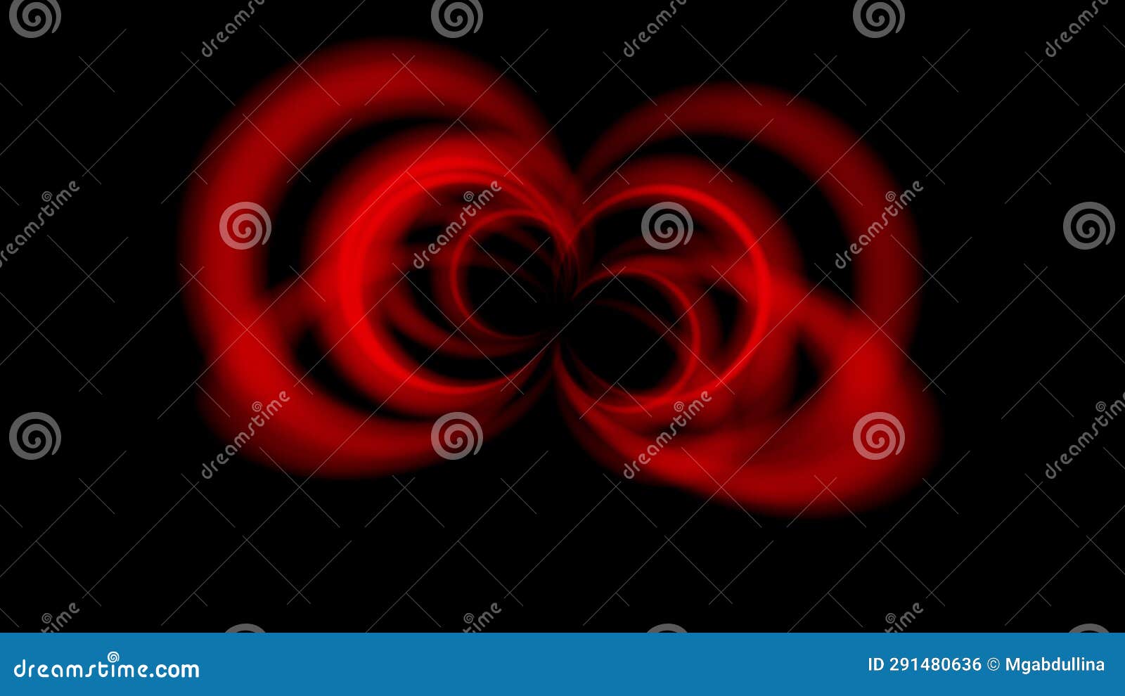 Abstract Seamless Loop of Red Circles Hypnotic Pattern with Radial ...