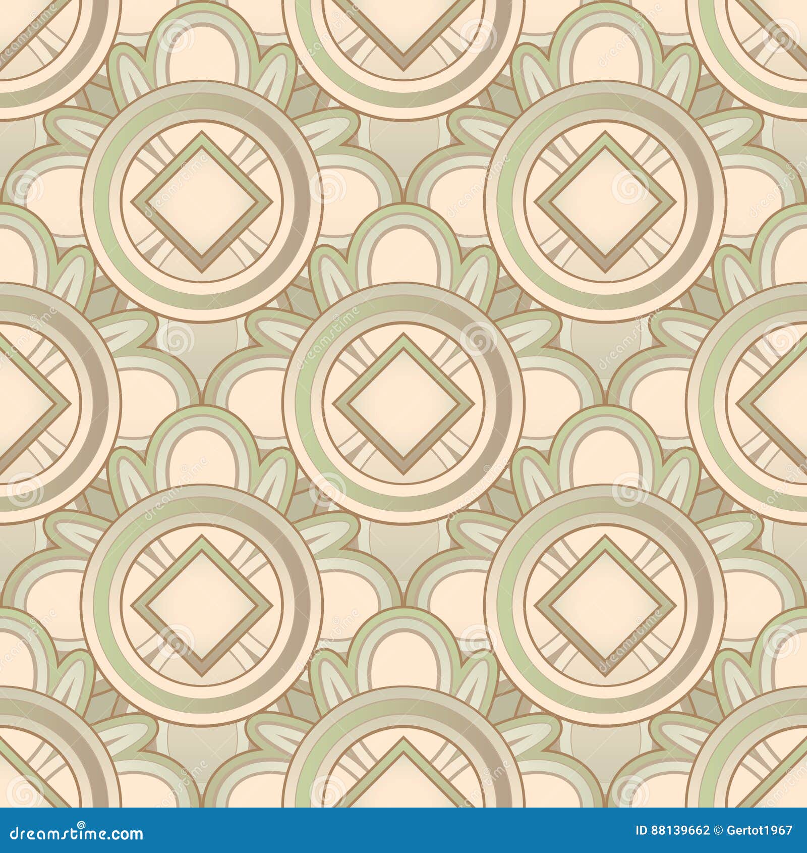 Abstract Seamless Medieval Pattern Stock Vector - Illustration of curl ...