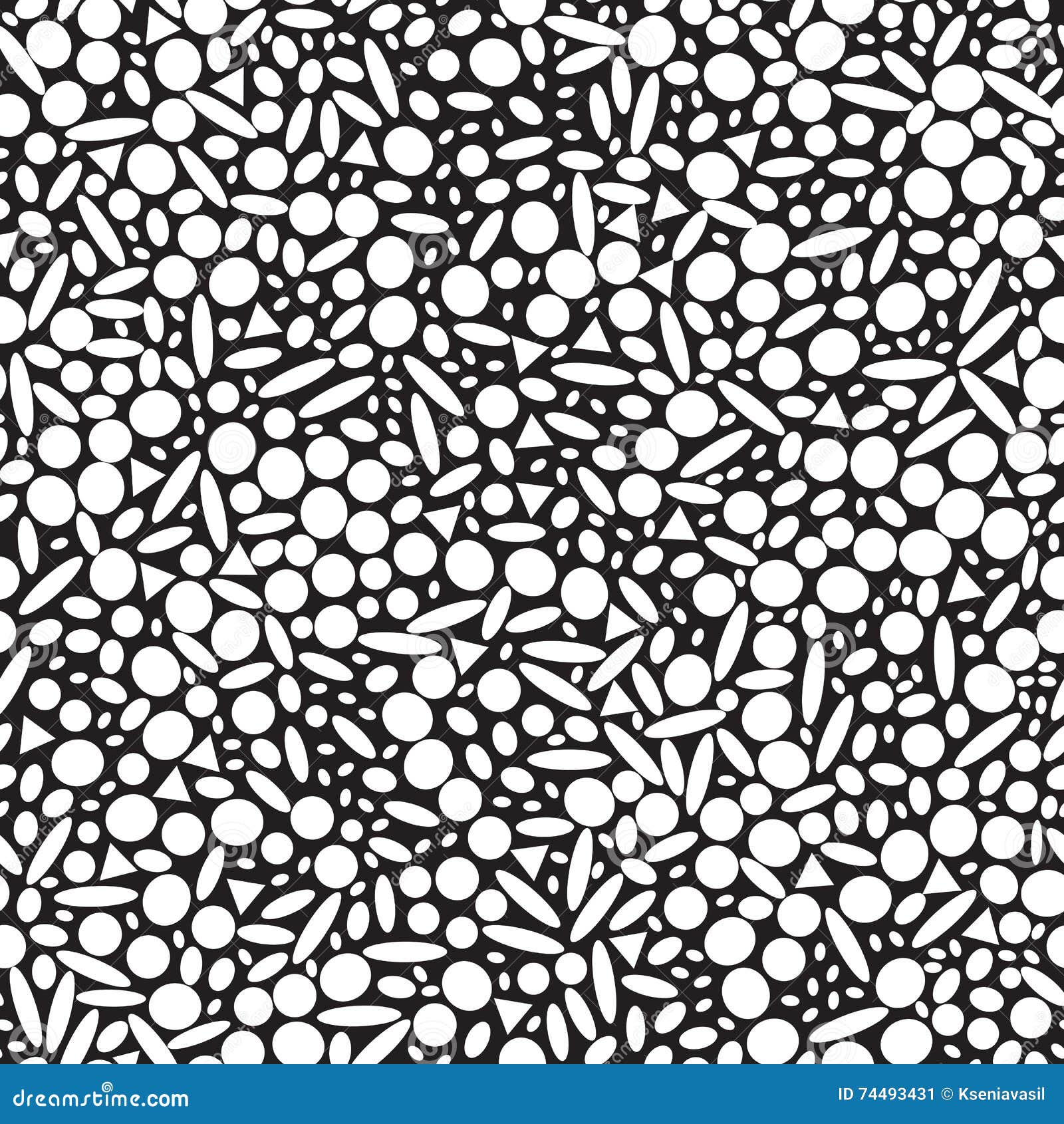 Abstract Seamless Monochrome Pattern Stock Vector - Illustration of ...