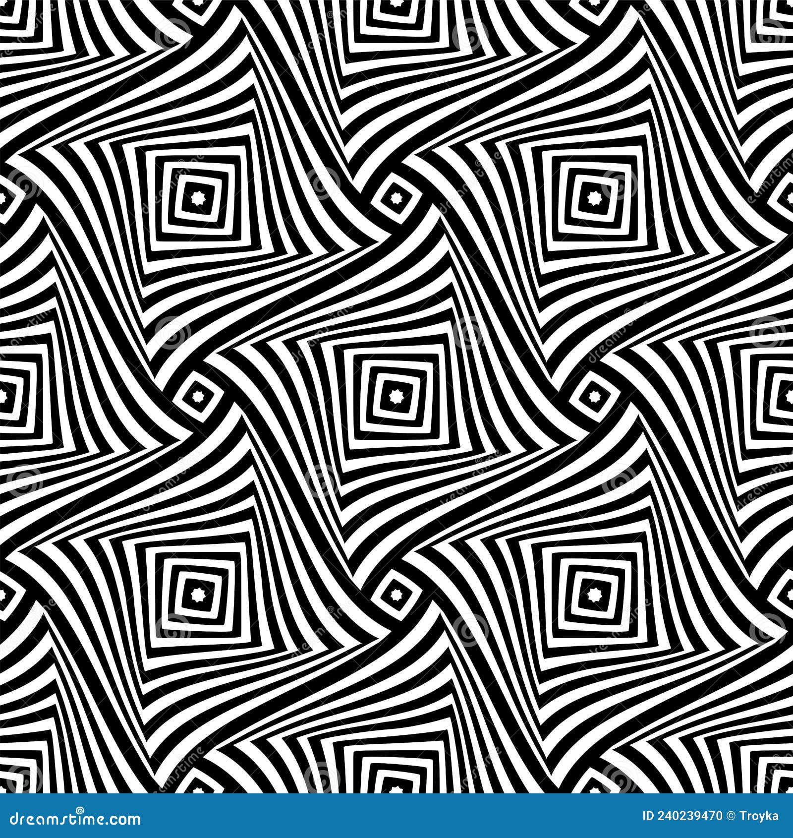 Abstract Seamless Op Art Pattern. Twisting Lines Texture Stock Vector ...