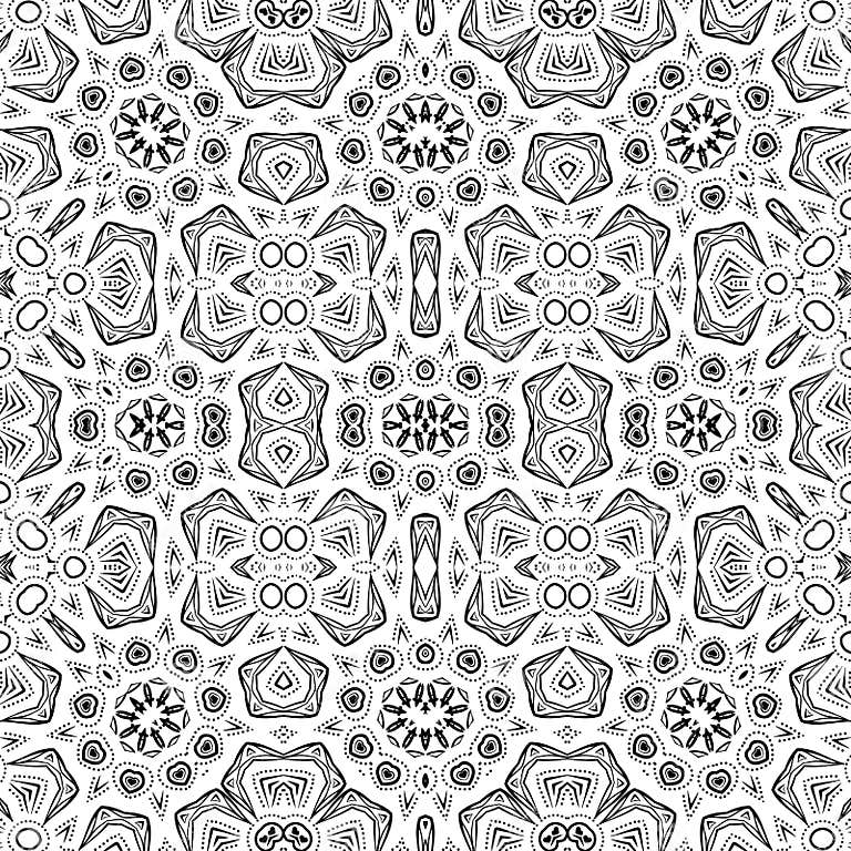 Abstract Seamless Outline Pattern Stock Vector - Illustration of ...