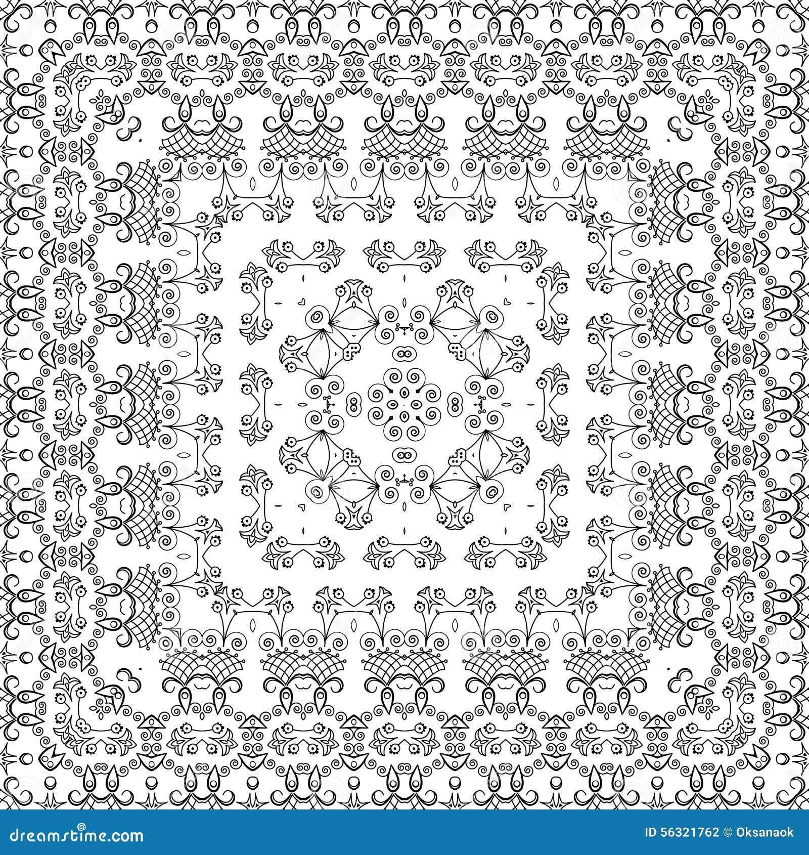 Abstract Seamless Outline Pattern Stock Vector - Illustration of ...