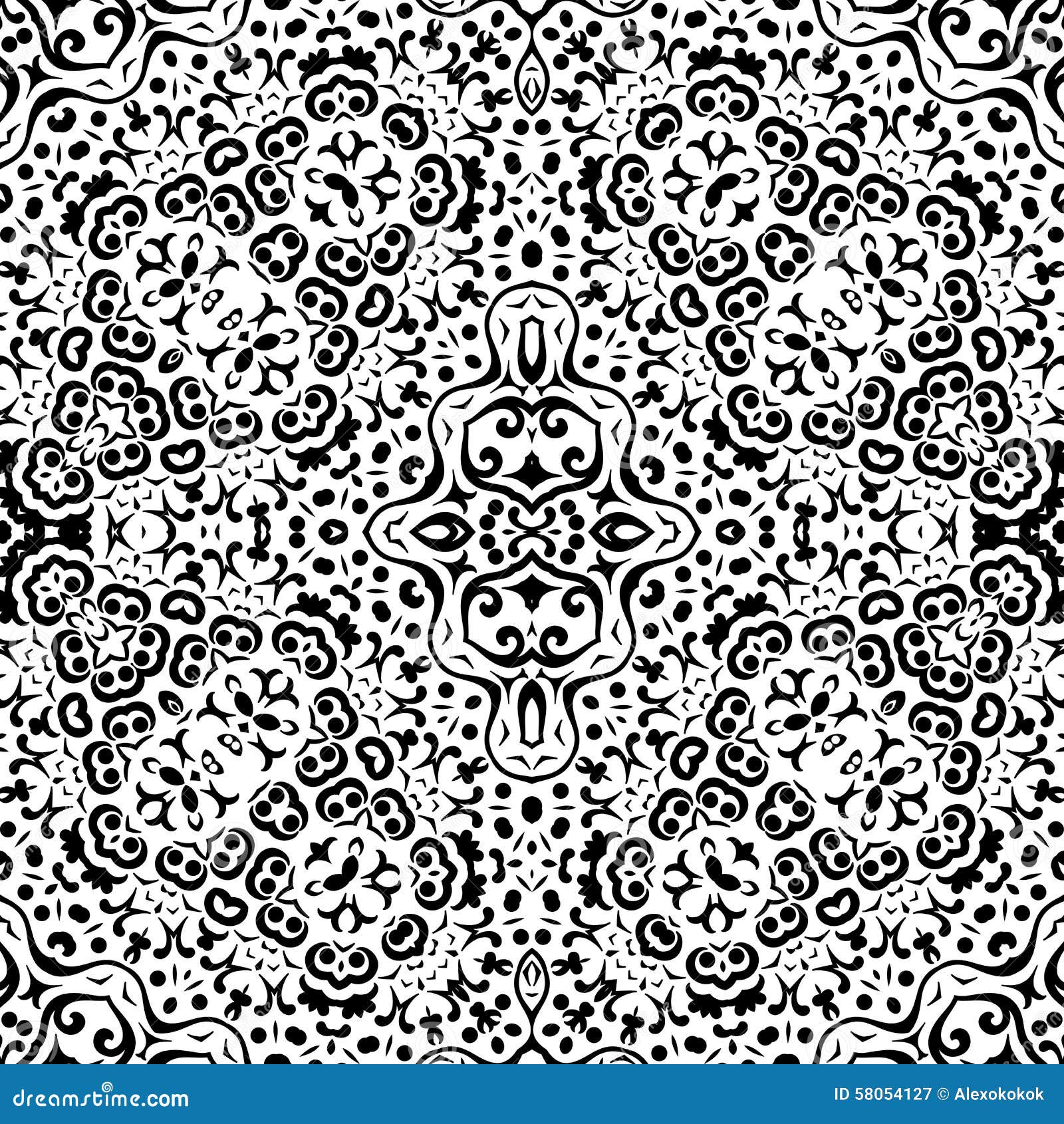 Abstract Seamless Outline Pattern Stock Vector - Illustration of ...
