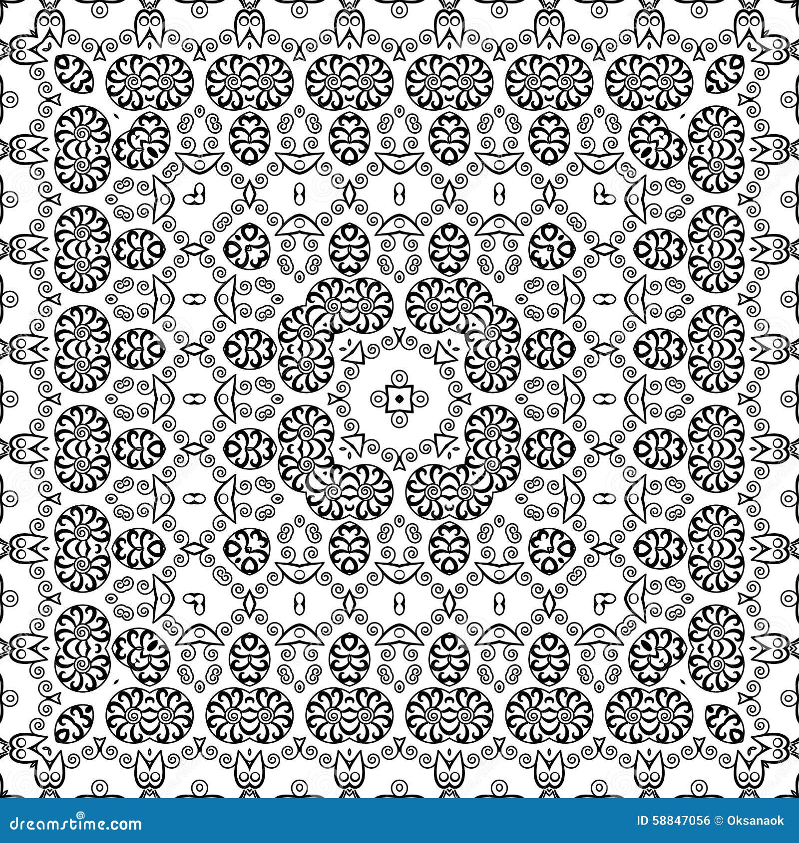 Abstract Seamless Outline Pattern Stock Vector - Illustration of curve ...