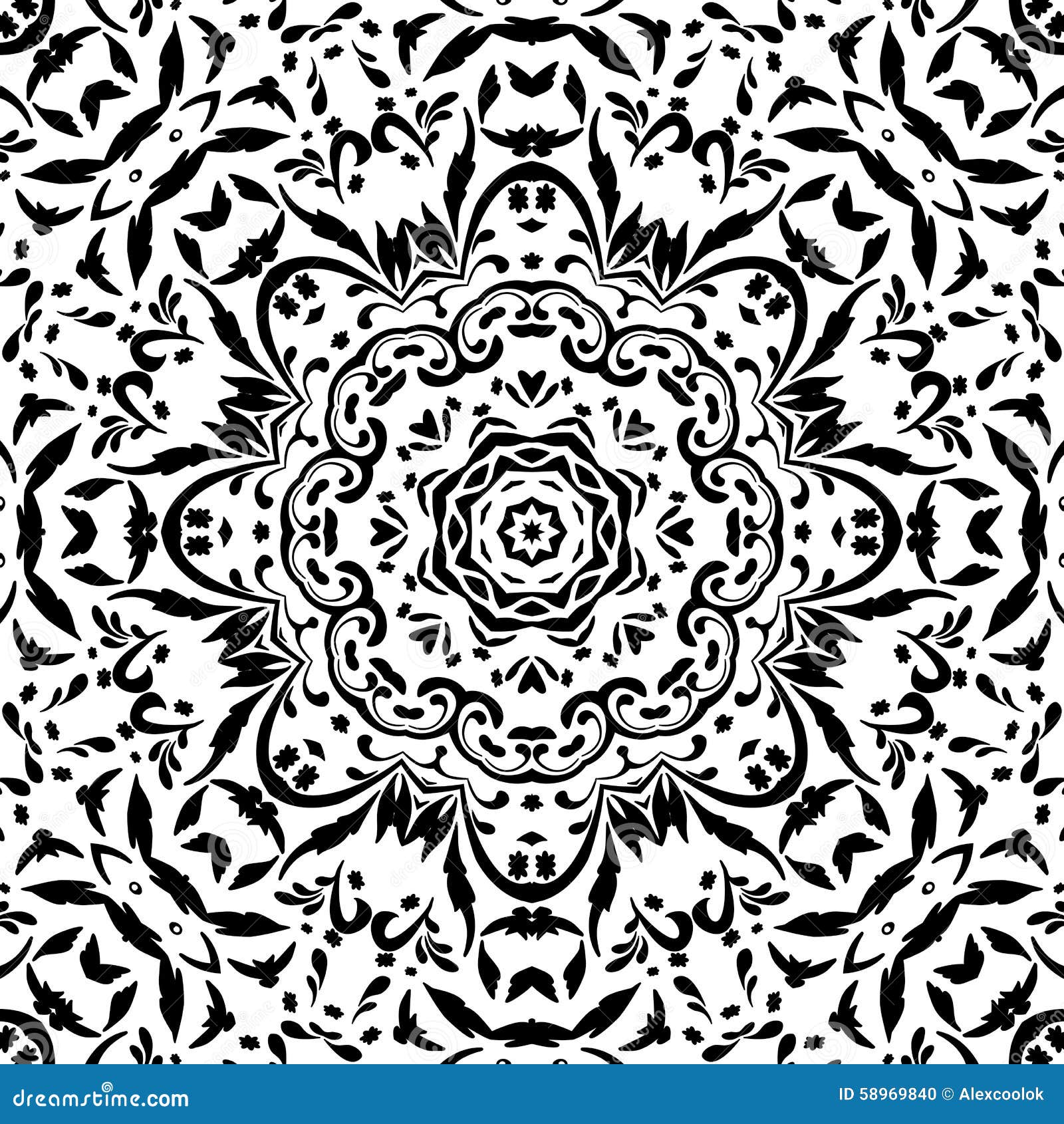 Abstract Seamless Outline Pattern Stock Vector - Illustration of ...