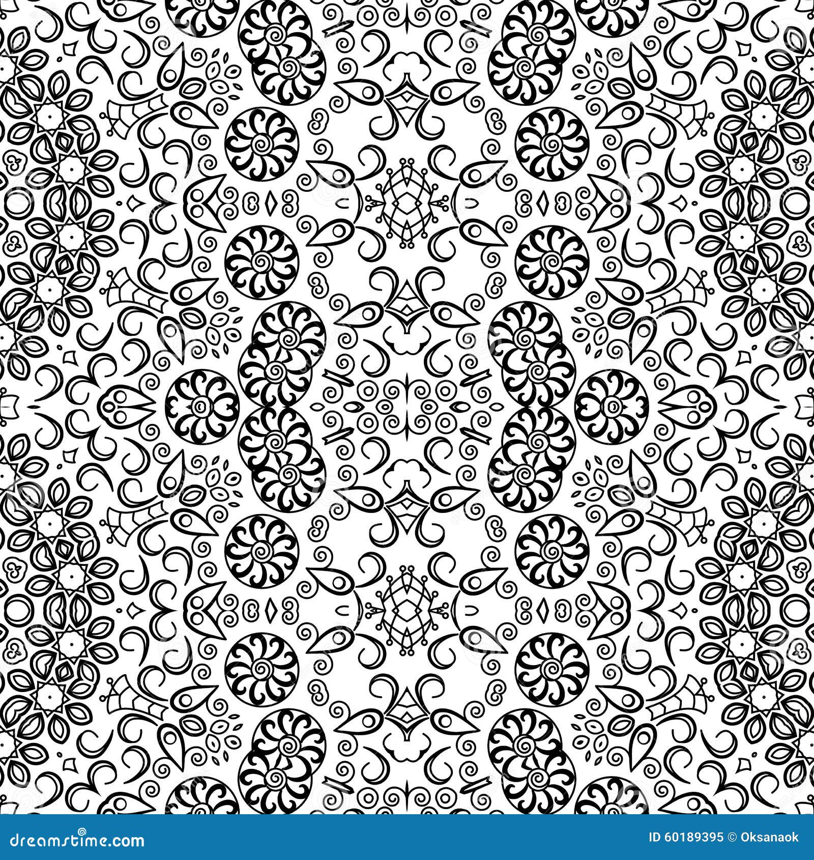 Abstract Seamless Outline Pattern Stock Vector - Illustration of ...