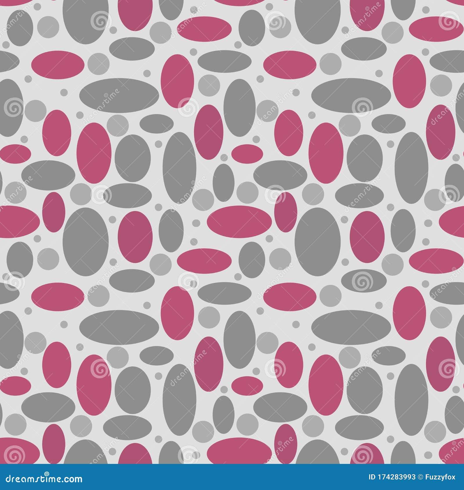 Abstract Seamless Oval Circles Retro Pattern Stock Illustration ...