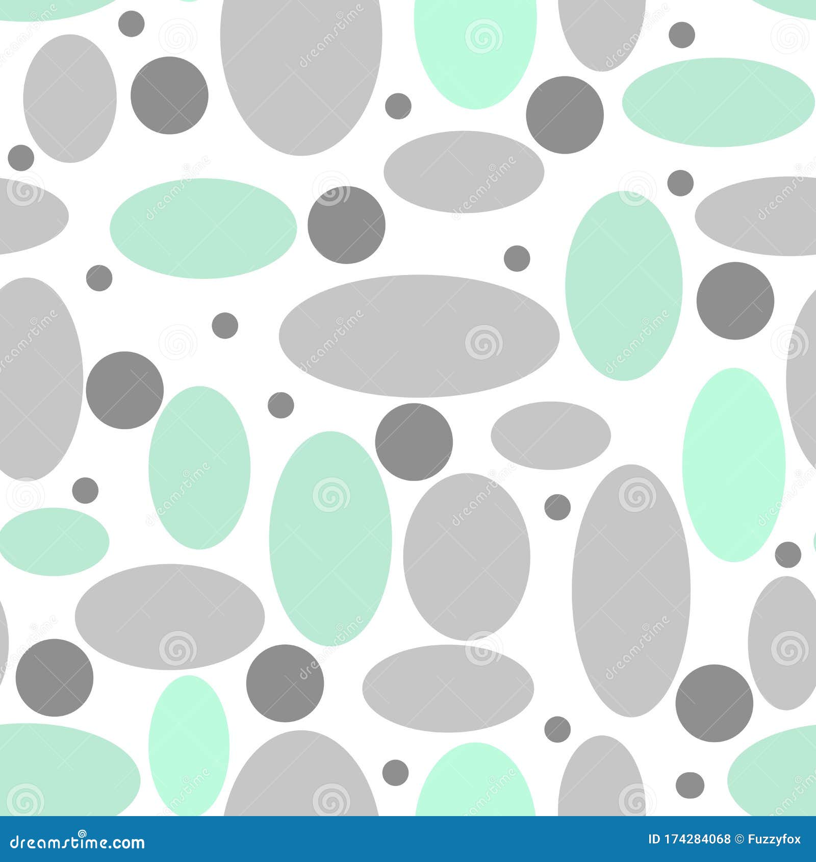 Abstract Seamless Oval Circles Retro Pattern Stock Illustration ...