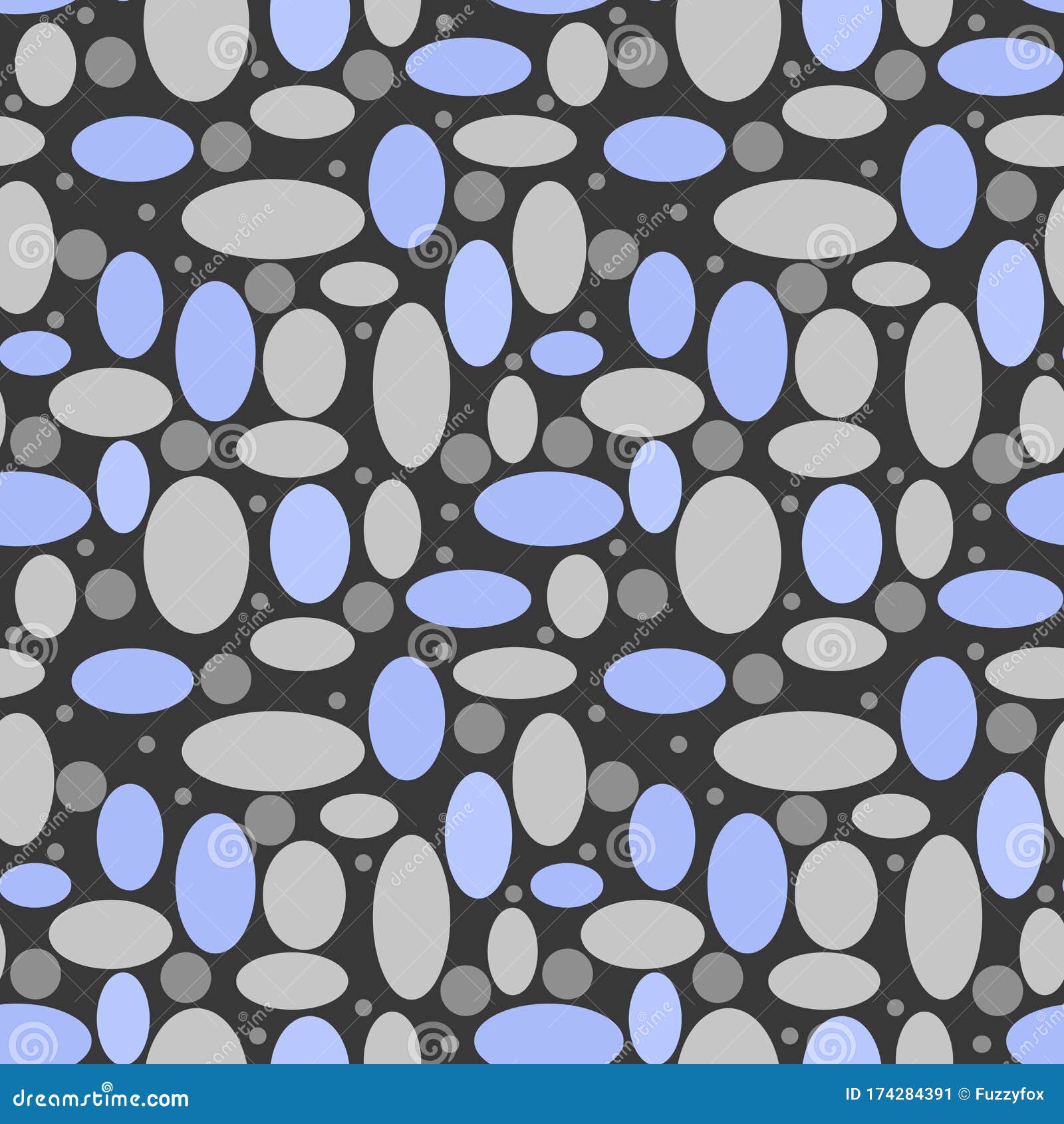 Abstract Seamless Oval Circles Retro Pattern Stock Illustration ...