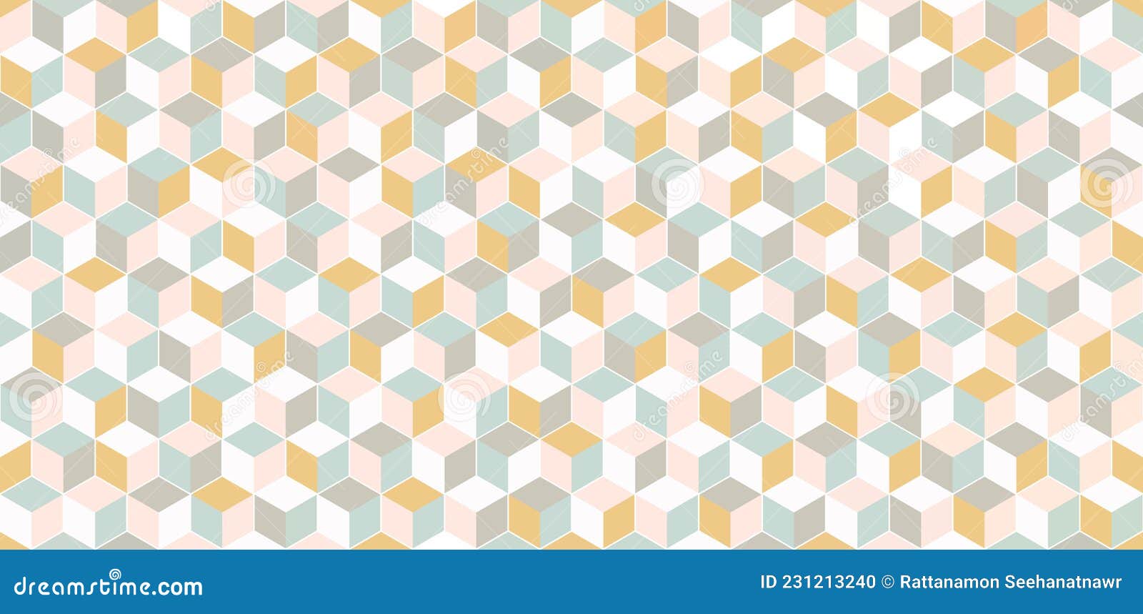 Abstract Seamless Pastel Hexagon Pattern Background. Simple Cute Style ...