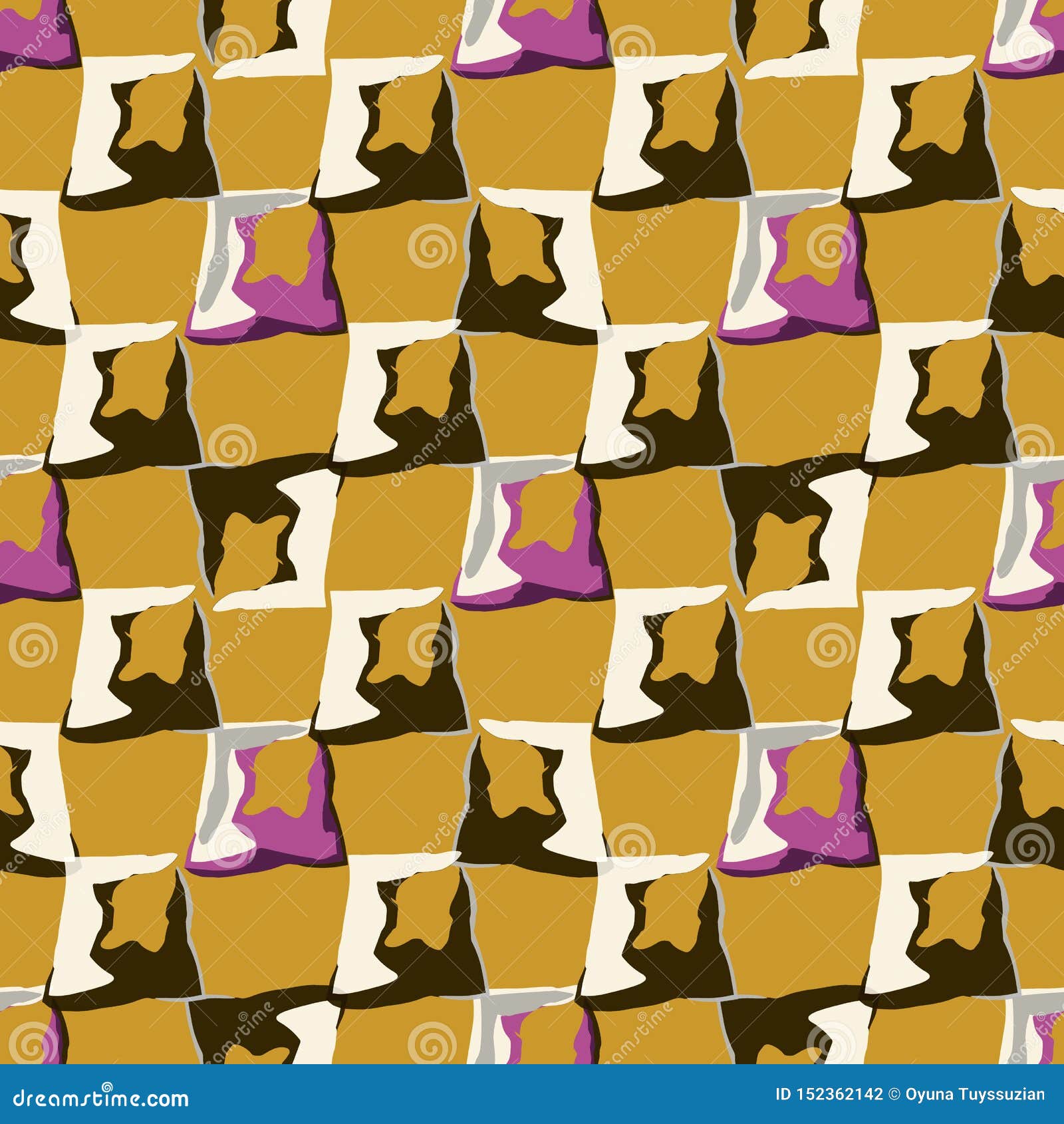 Abstract Seamless Pattern Illustration of Rectangles Stock Illustration ...