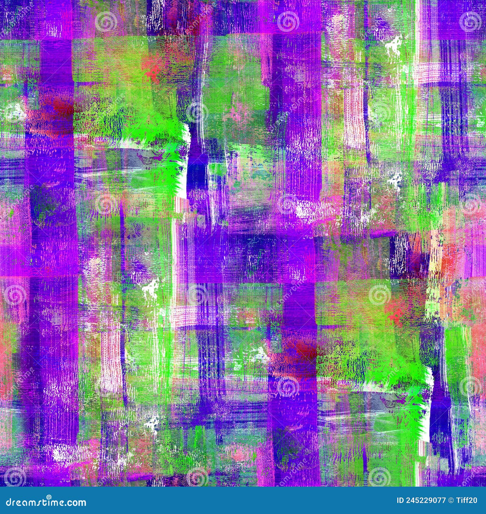 Abstract Seamless Pattern with Acrylic Painting Stock Illustration ...