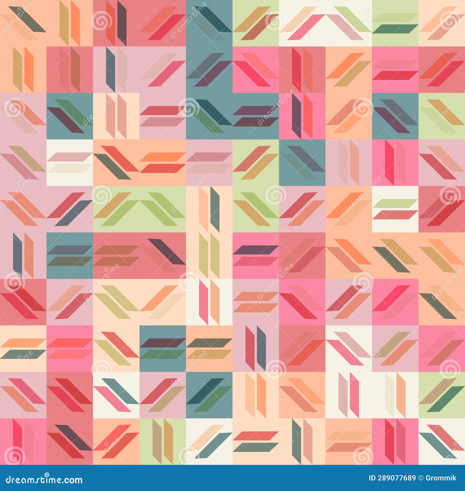 Abstract Seamless Pattern of Arbitrary Lines and Shapes Stock ...
