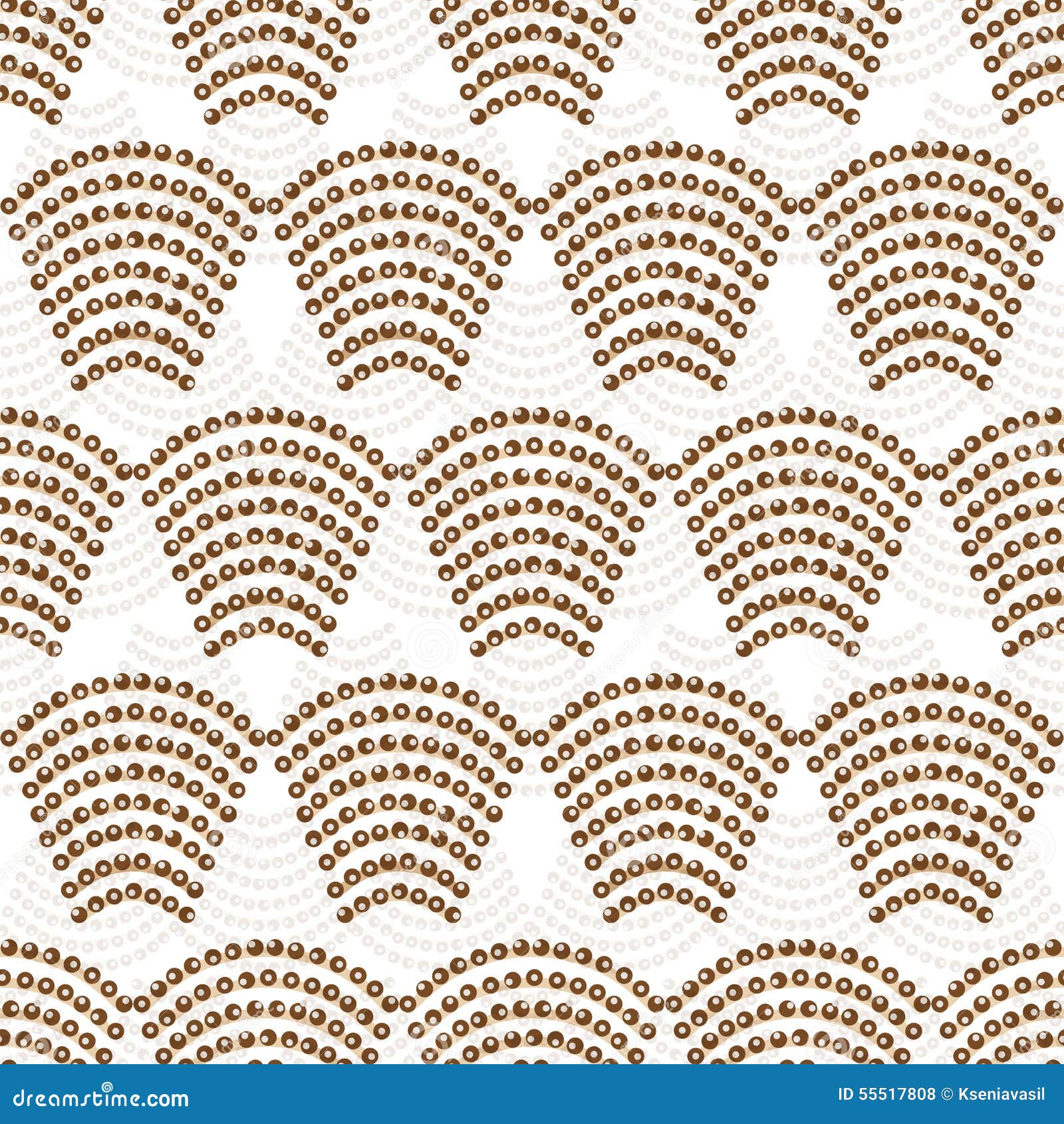 An Abstract Seamless Pattern. the Arc Pattern Brown Palette Stock ...