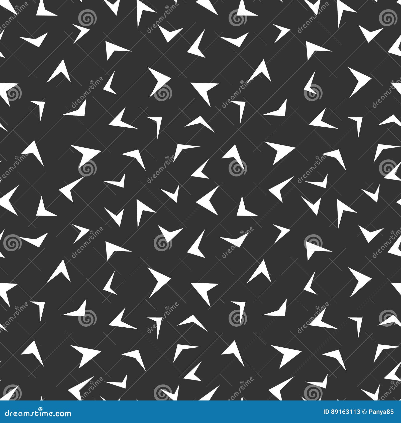 Abstract Seamless Pattern of Arrows. Endless Background of Spike Stock ...