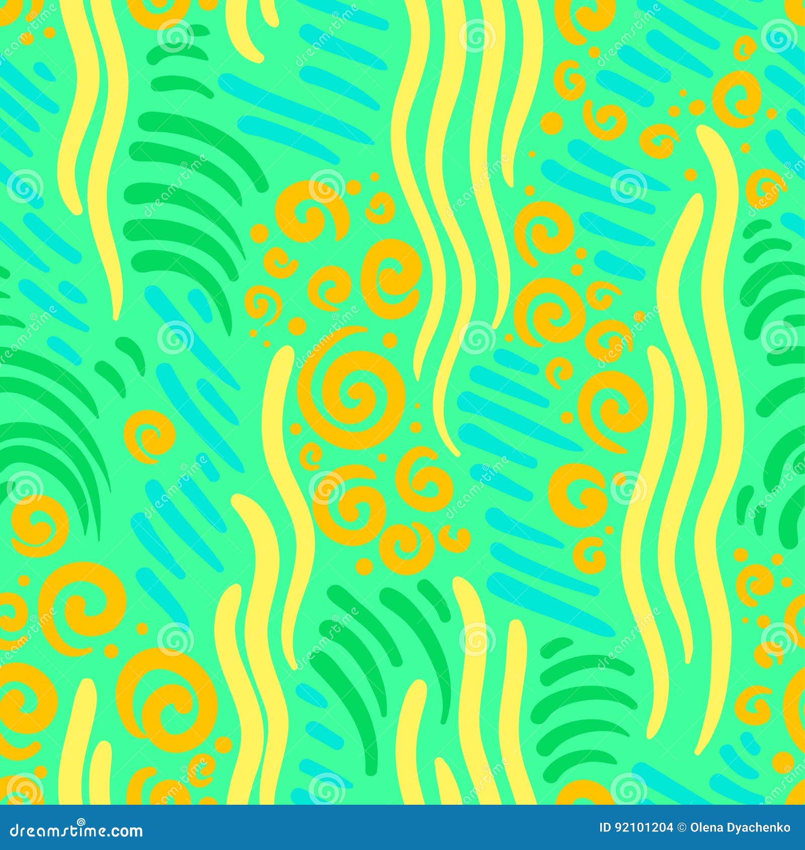 Abstract Seamless Pattern. Artistic Drawing Curves, Waves and S Stock ...