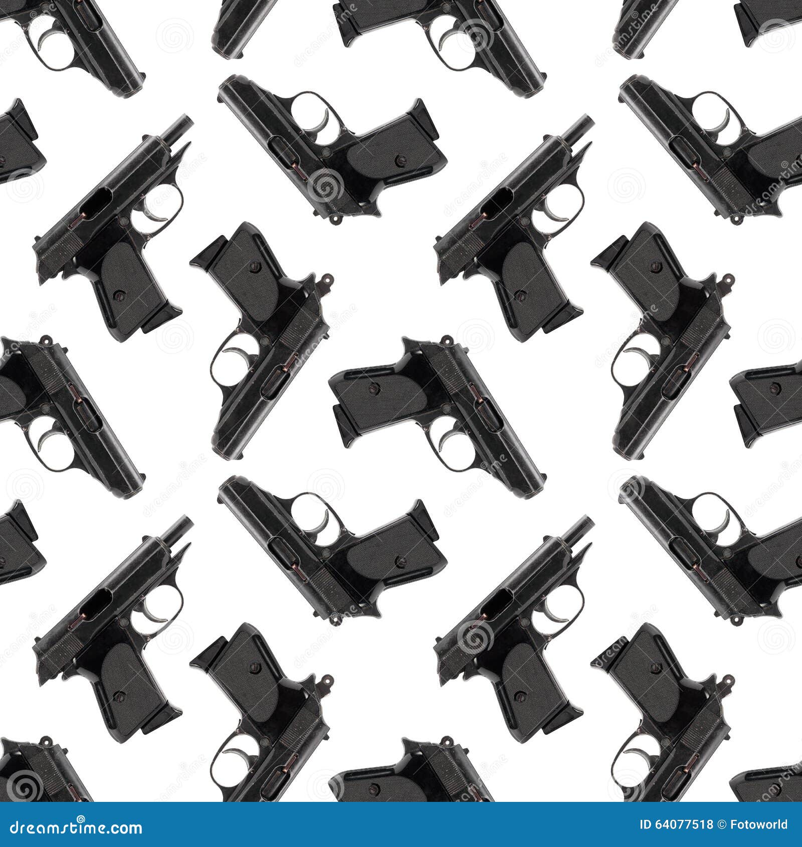 Abstract Seamless Pattern Background. Firearms. Gun Stock Illustration ...