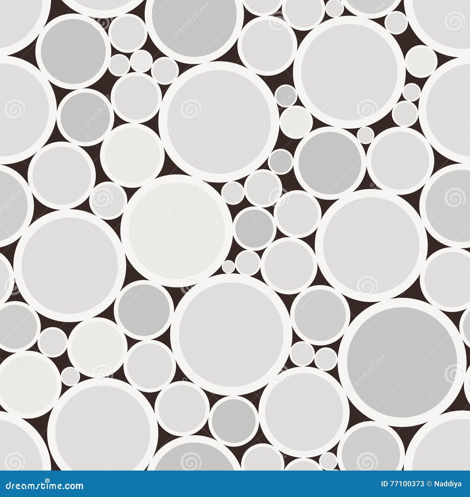 Abstract Seamless Pattern with Beige Circles. Vector Illustration ...