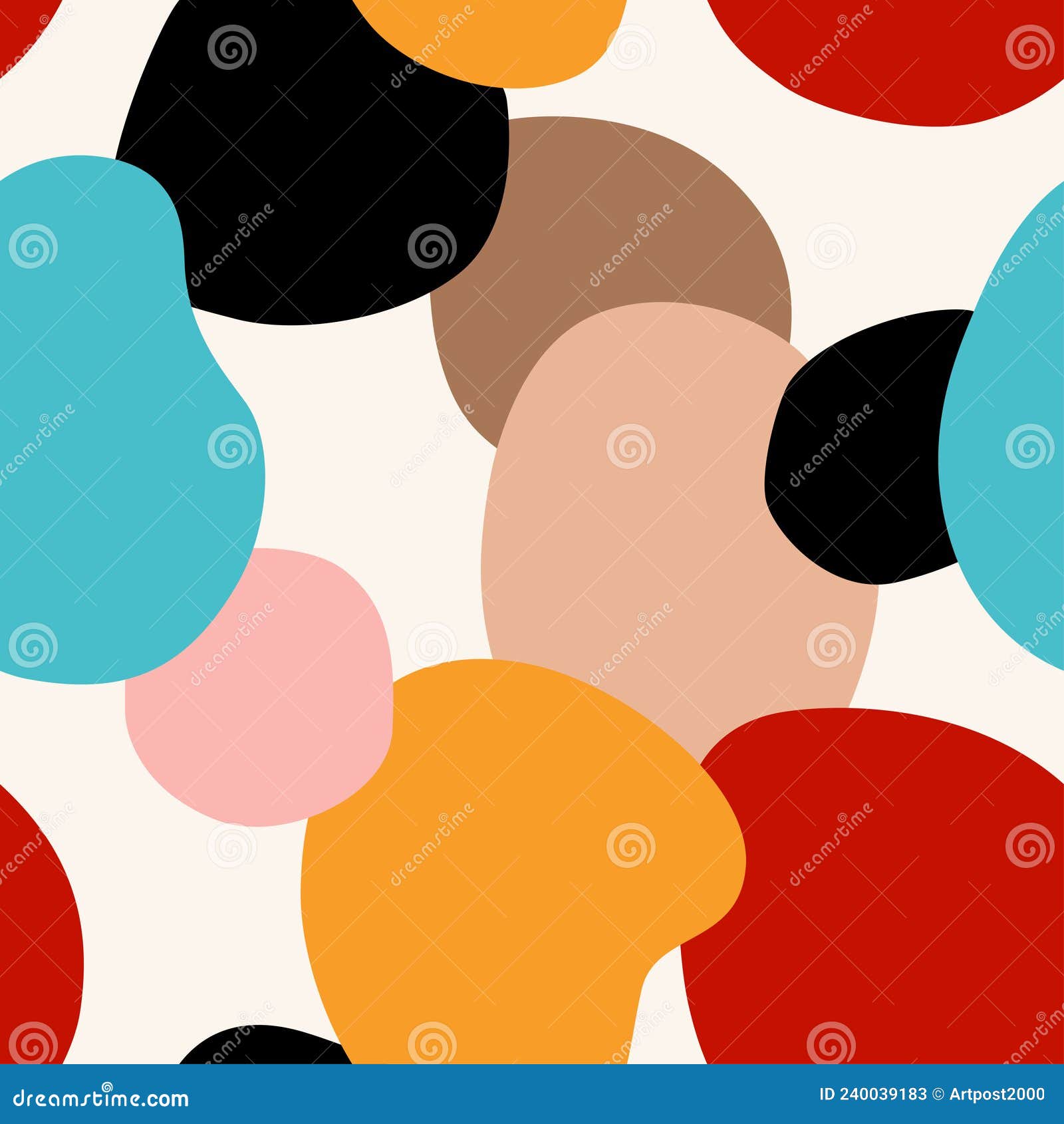 Abstract Seamless Pattern with Bio Organic Shapes Stock Vector ...