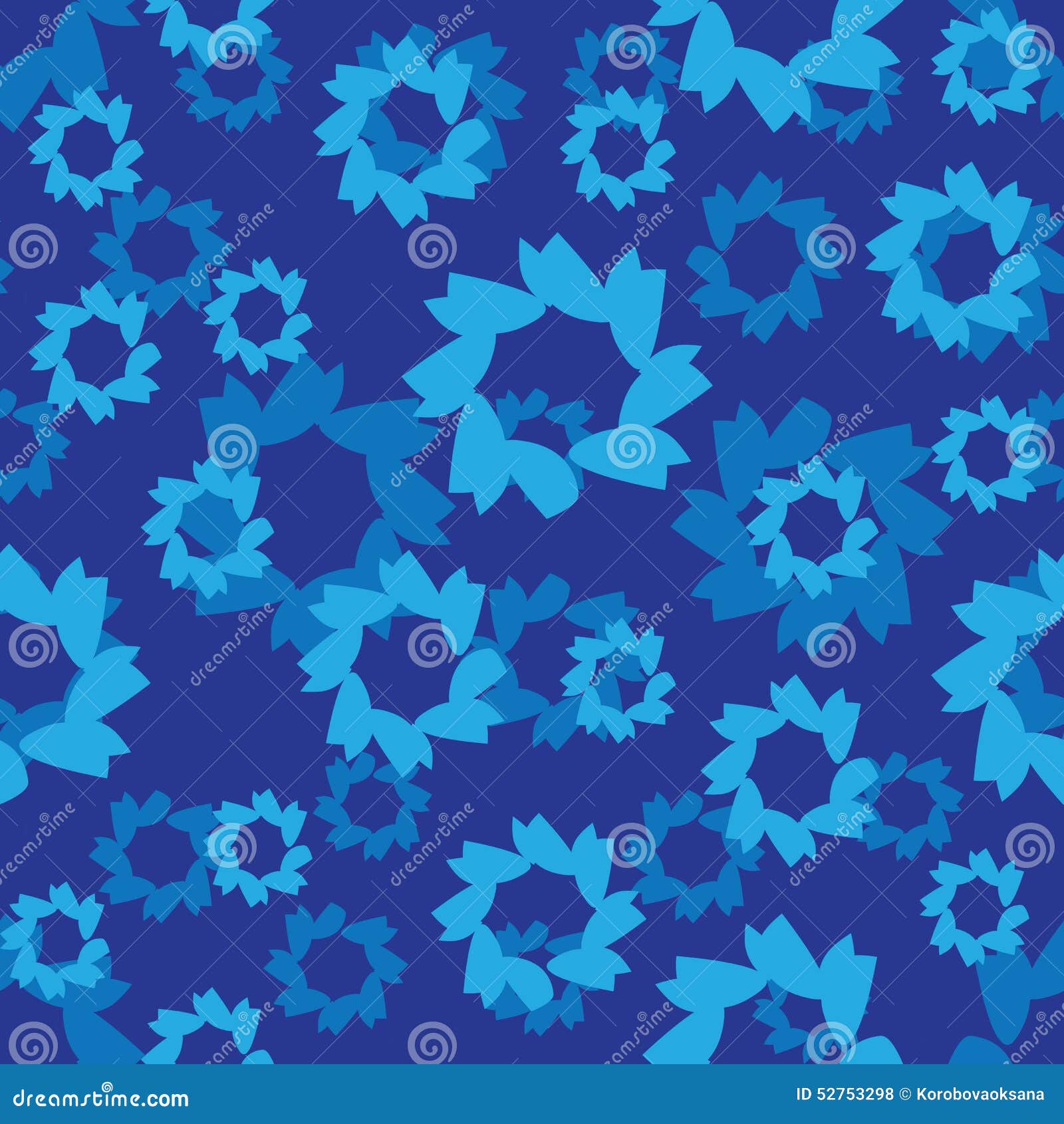 Abstract Seamless Pattern, Blue Color Stock Vector - Illustration of ...