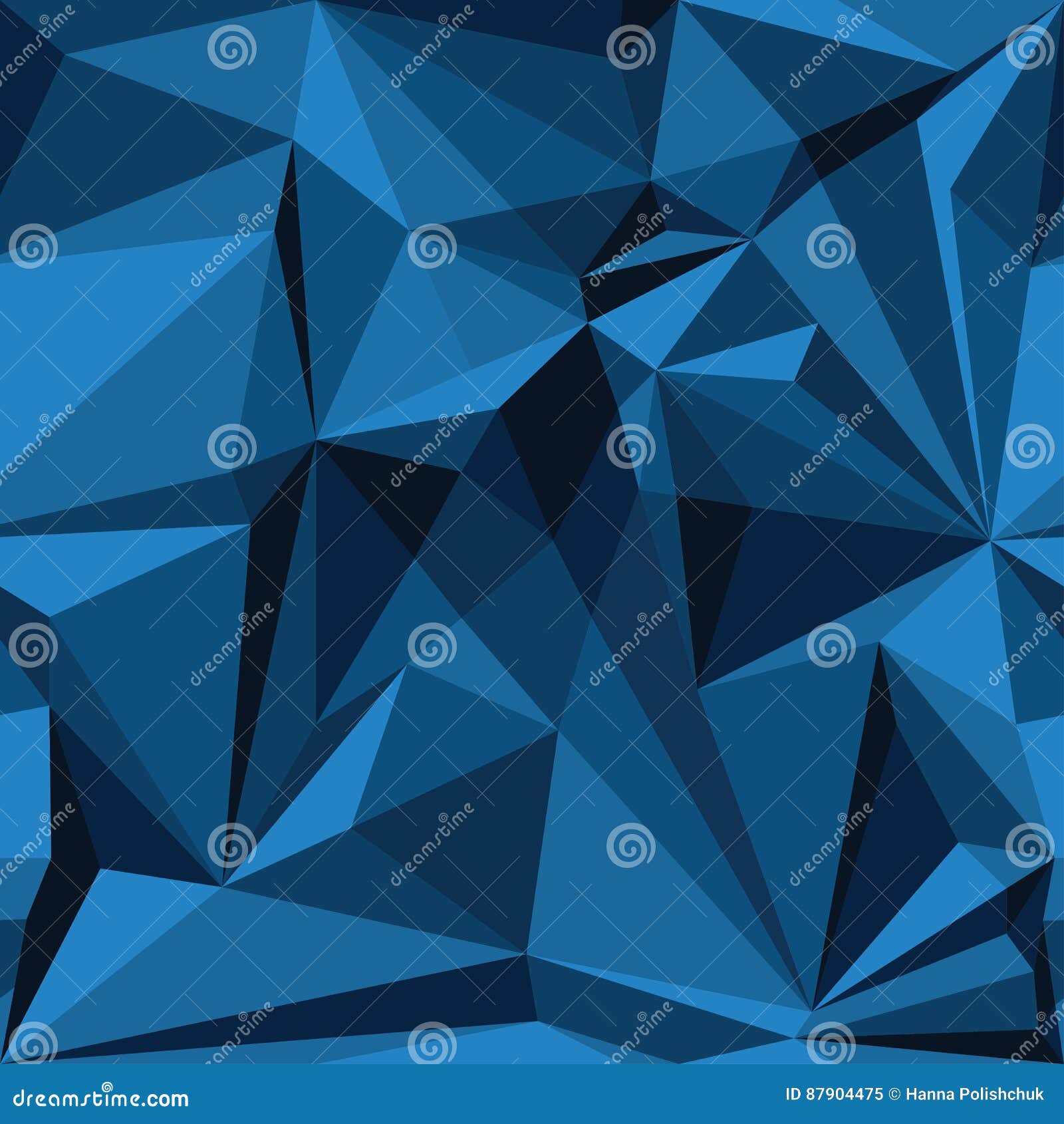 Abstract Seamless Pattern in Blue Colors. Stock Vector - Illustration ...