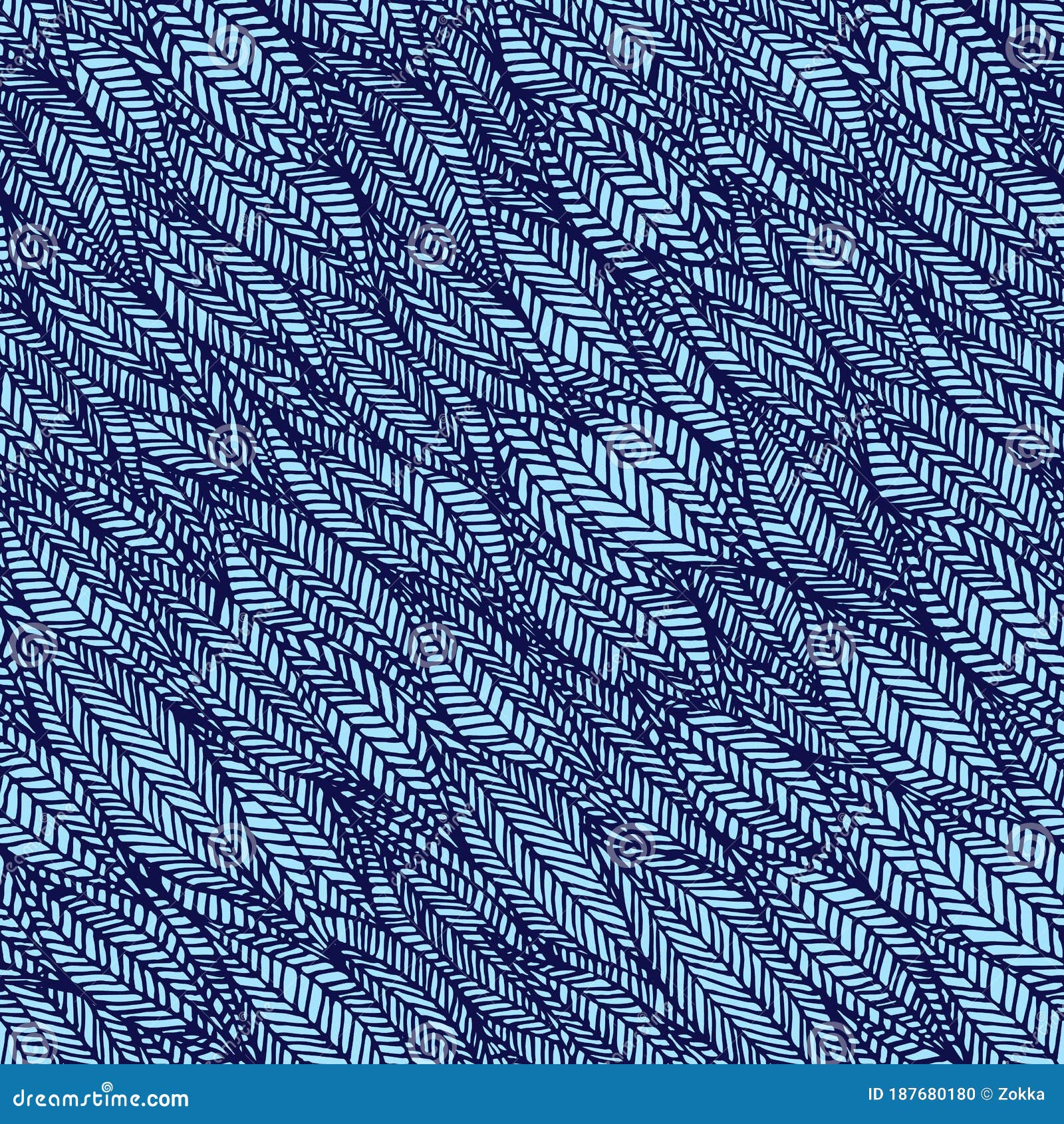 Abstract Seamless Pattern in Blue Colors. Vector Wrapping Backdrop of ...
