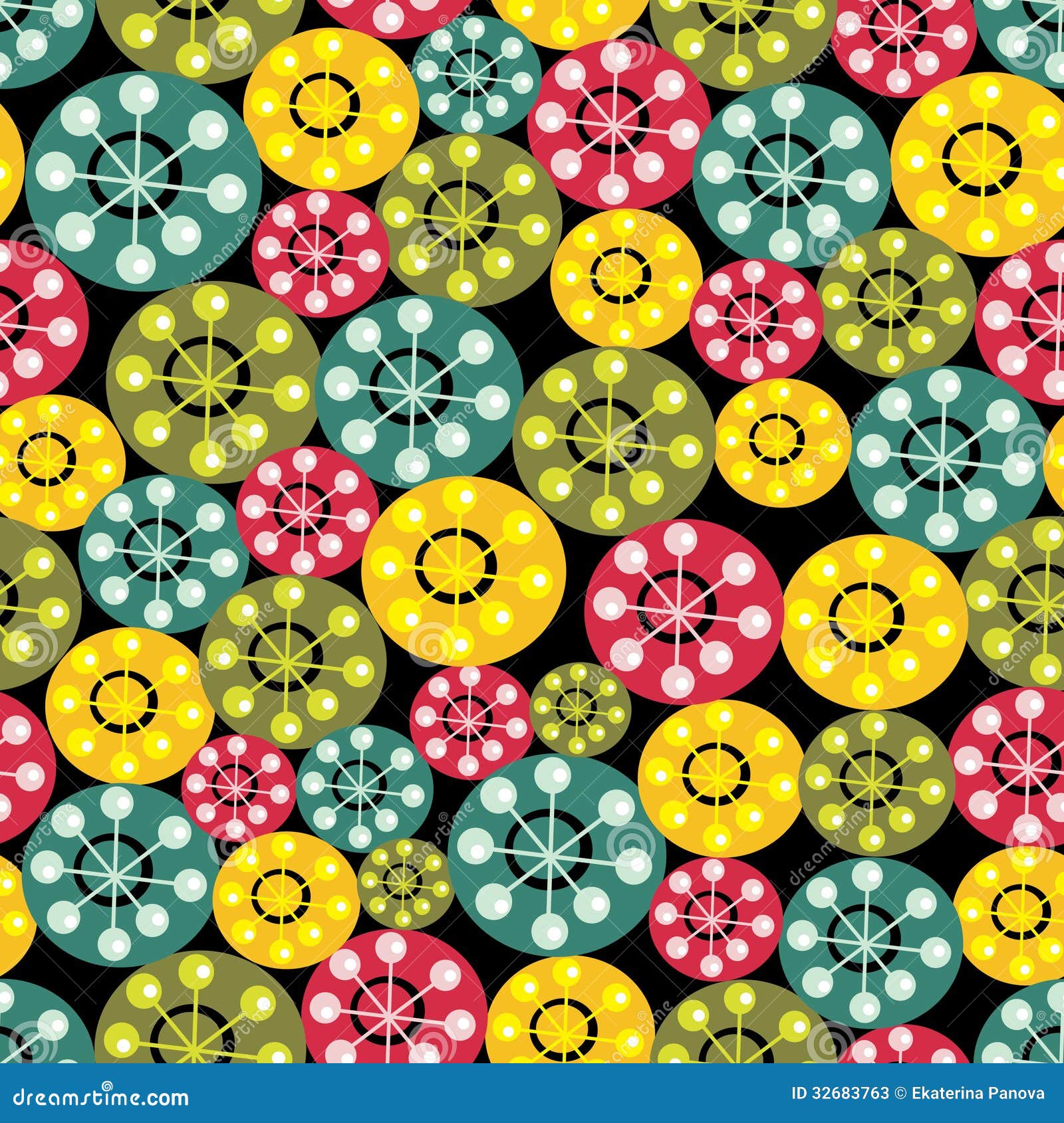 Abstract Seamless Pattern in Bright Colors. Stock Vector - Illustration ...