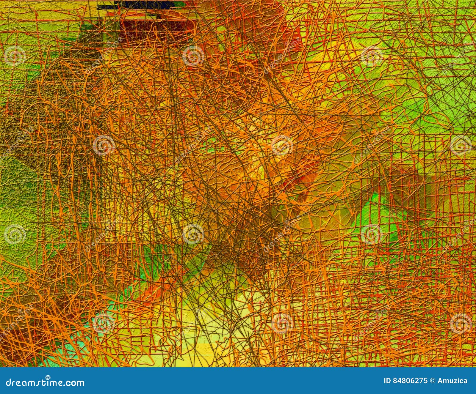 Abstract Seamless Pattern with Chaotic Line and Different Color ...