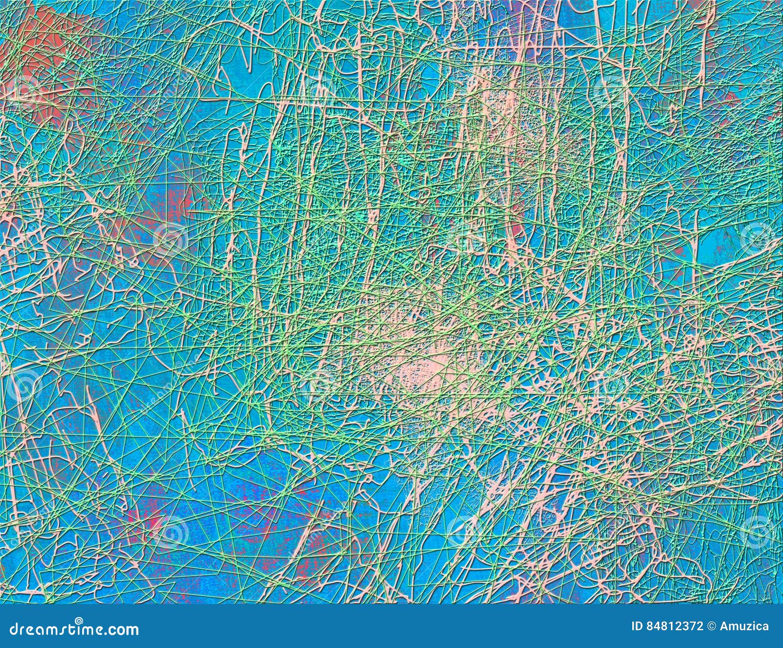 Abstract Seamless Pattern with Chaotic Line and Different Color ...