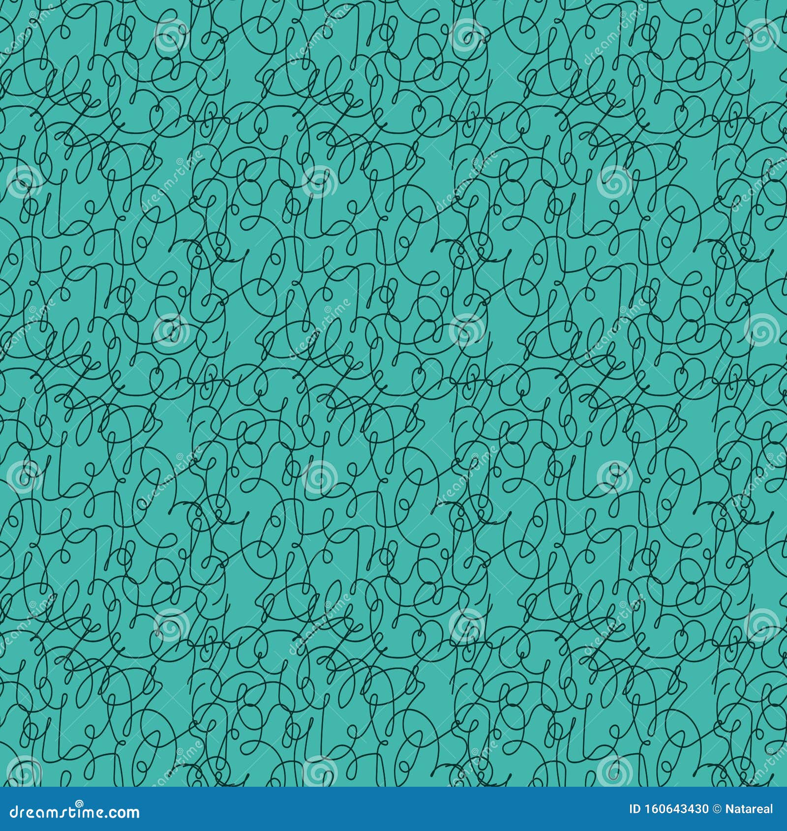 Abstract Seamless Pattern with Chaotic Lines Stock Vector ...