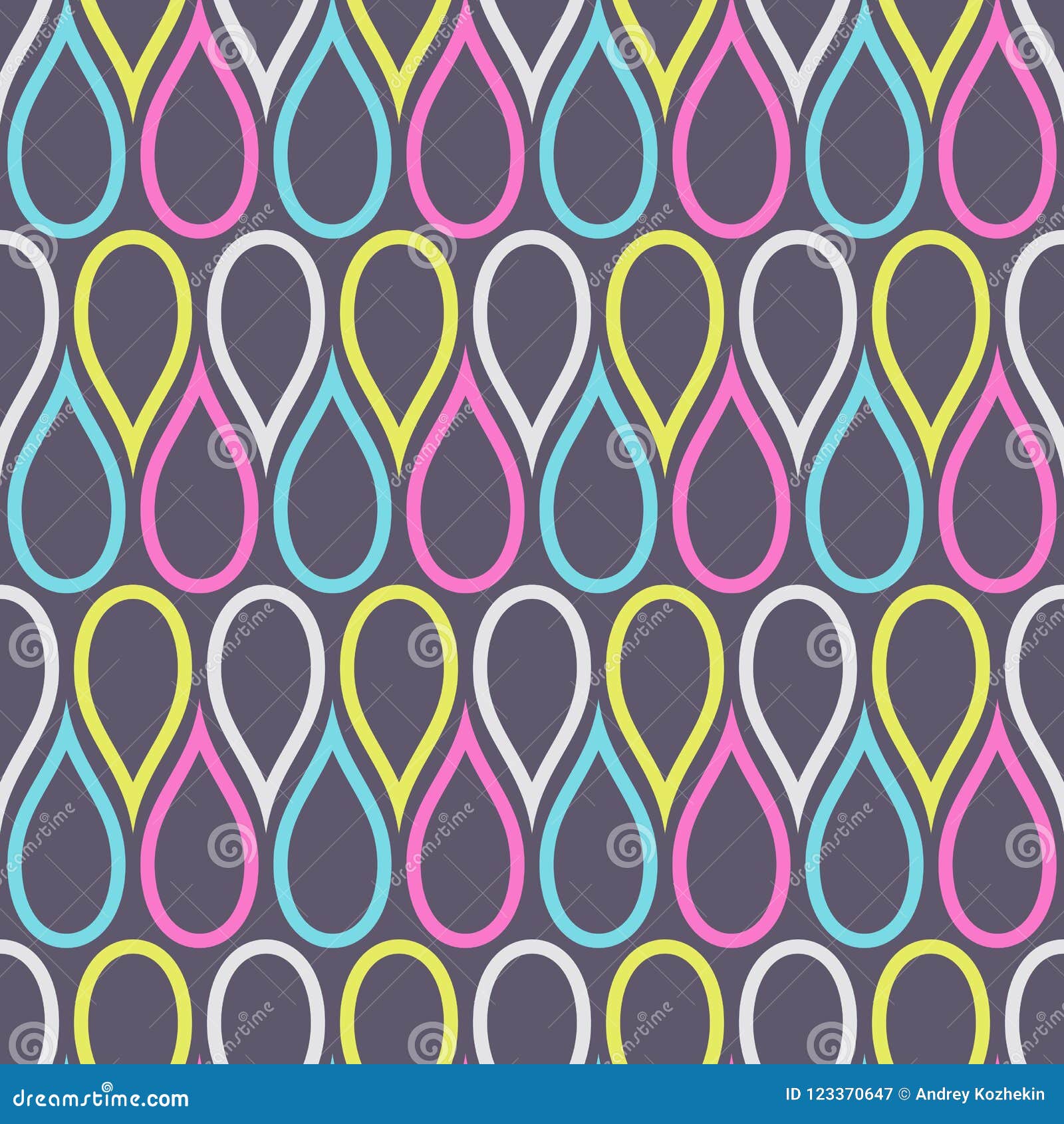 Abstract Seamless Pattern of Color Drops. Stock Vector - Illustration ...