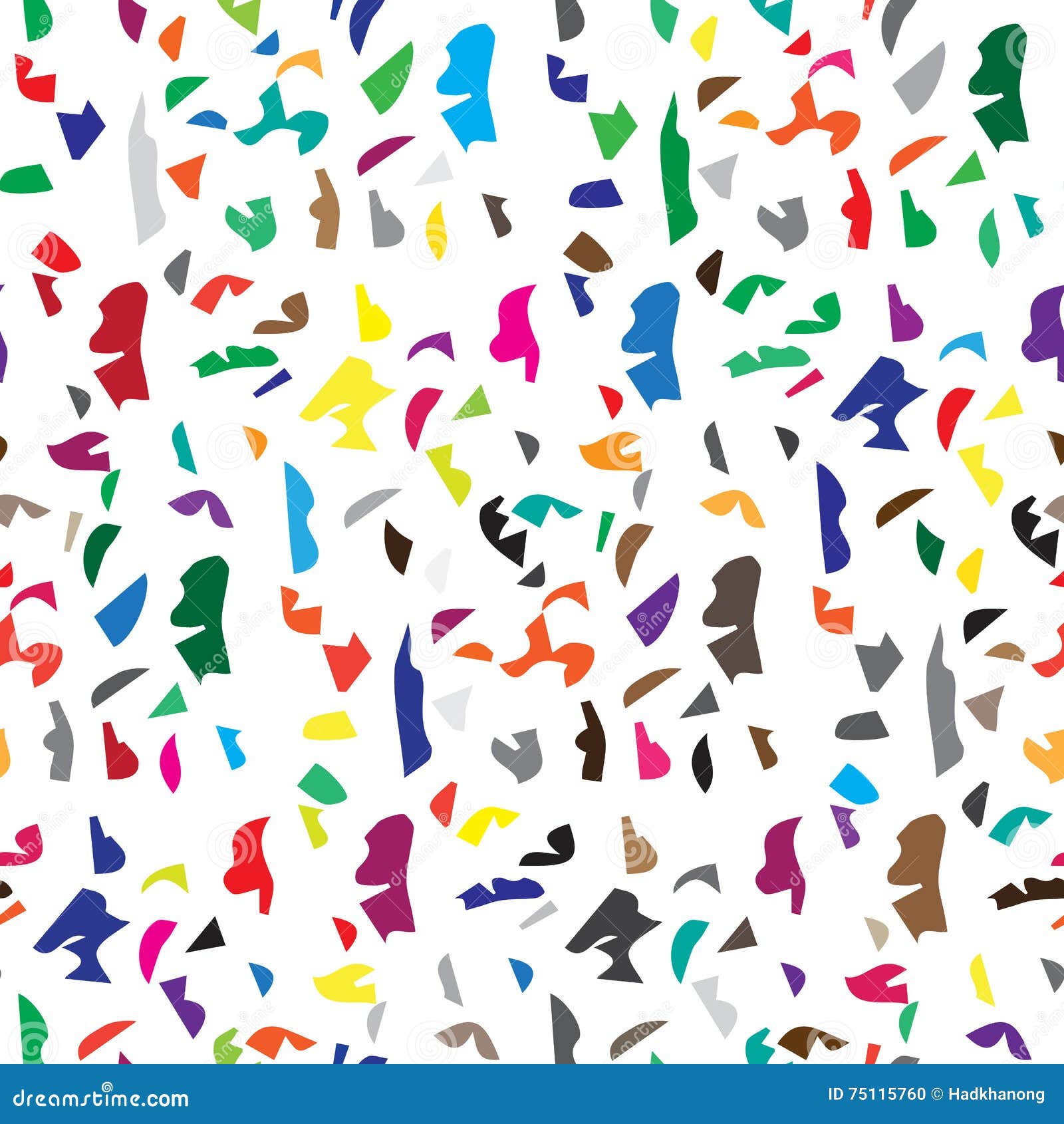 Abstract Seamless Pattern of Color Scatter Pieces Background Stock ...