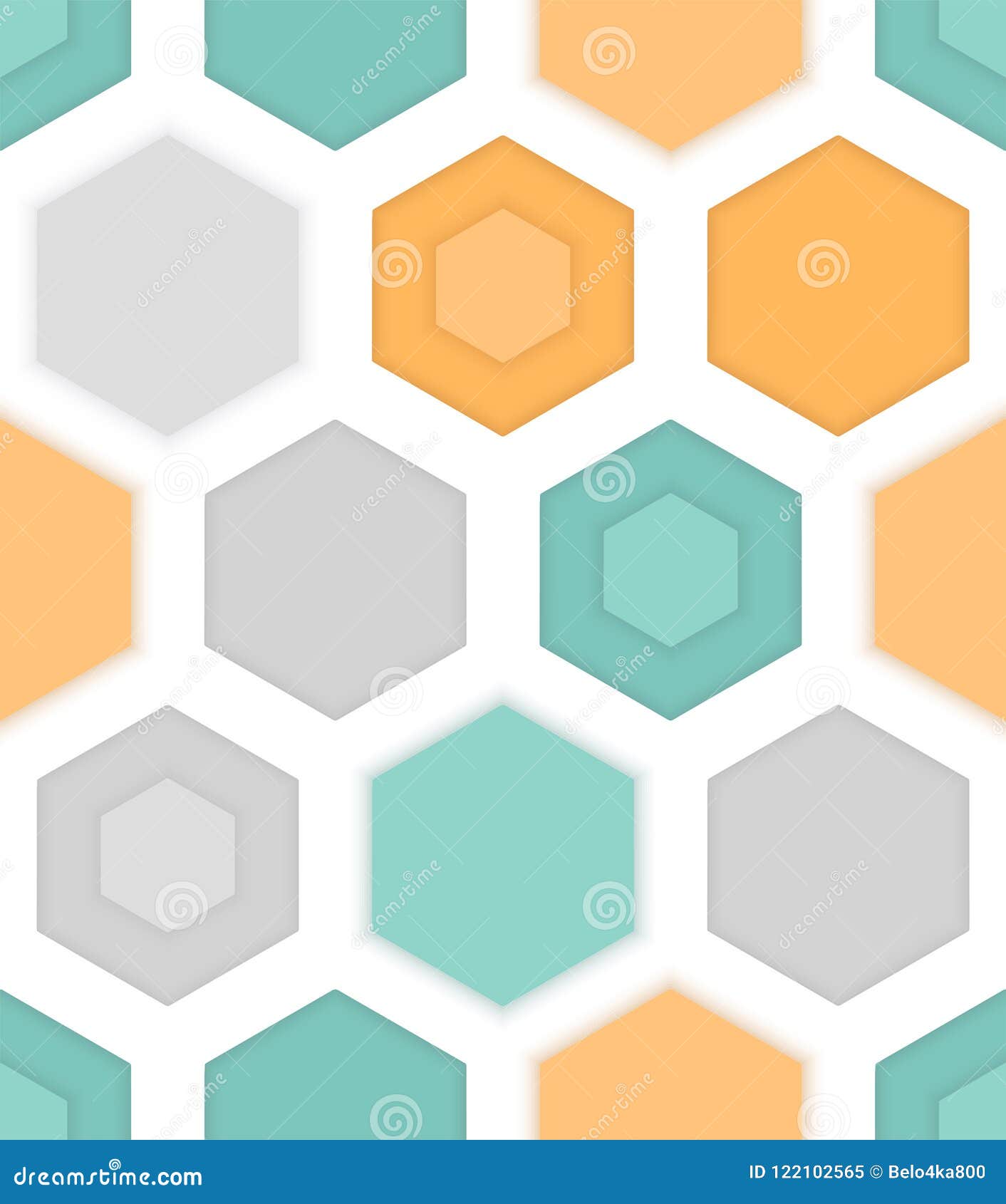 Abstract Seamless Pattern of Colorful Hexagons. Stock Vector ...