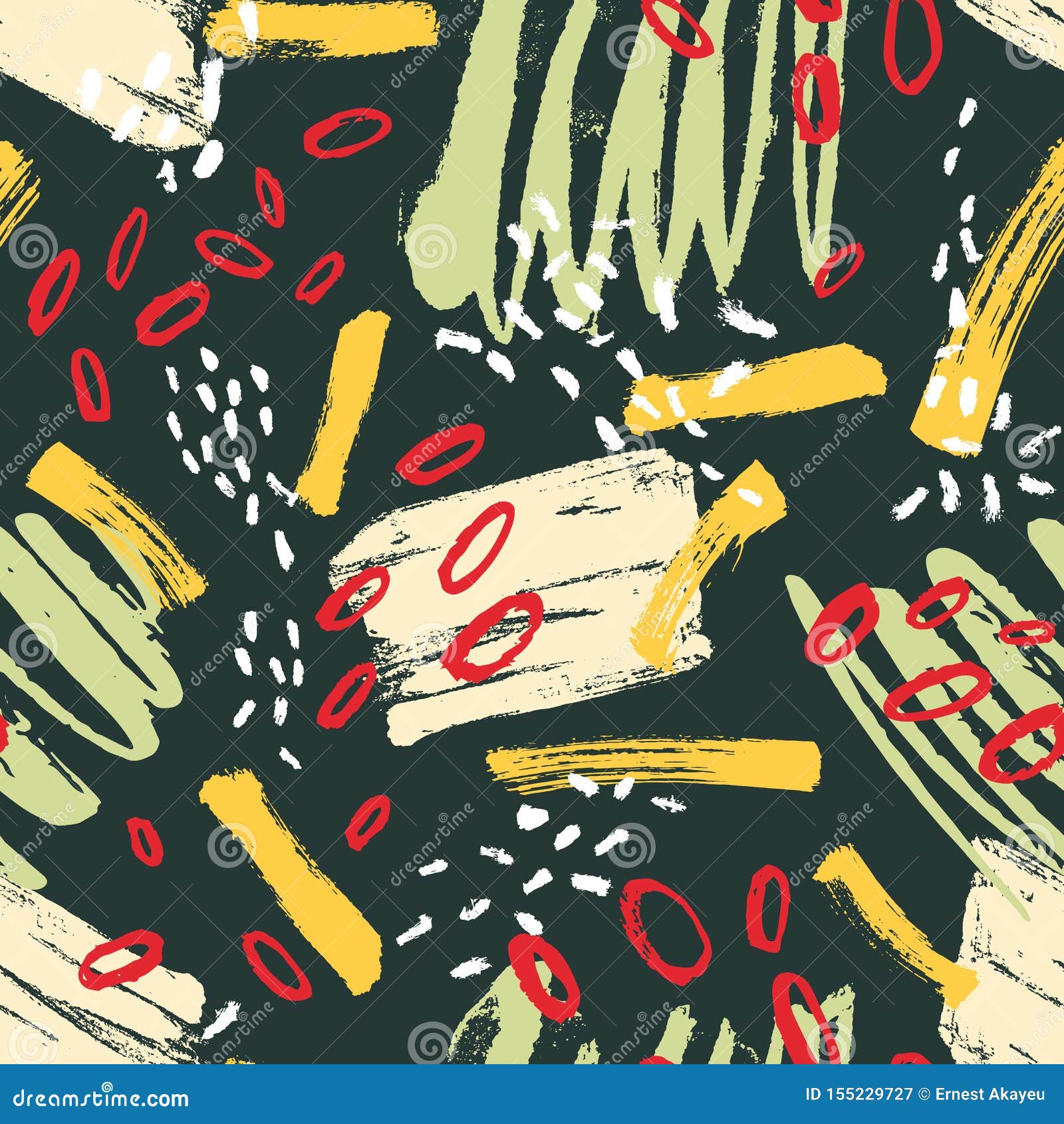 Abstract Seamless Pattern with Colorful Rough Smears, Marks, Paint ...