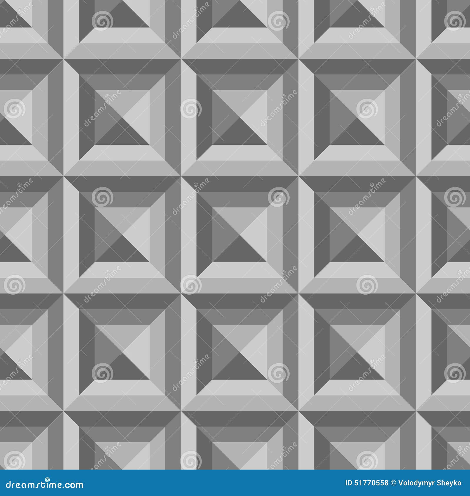 Abstract Seamless Pattern Composed of Geometric Shapes in Shades Stock ...