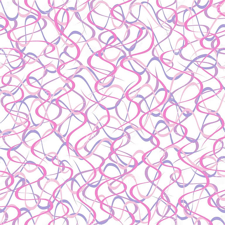 Abstract Seamless Pattern. Curl Line Background. Vector Illustration ...