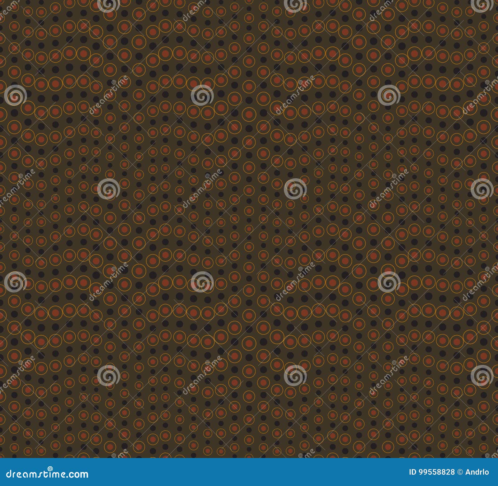 Abstract Seamless Pattern on Dark Khaki Background. Has the Shape of a ...