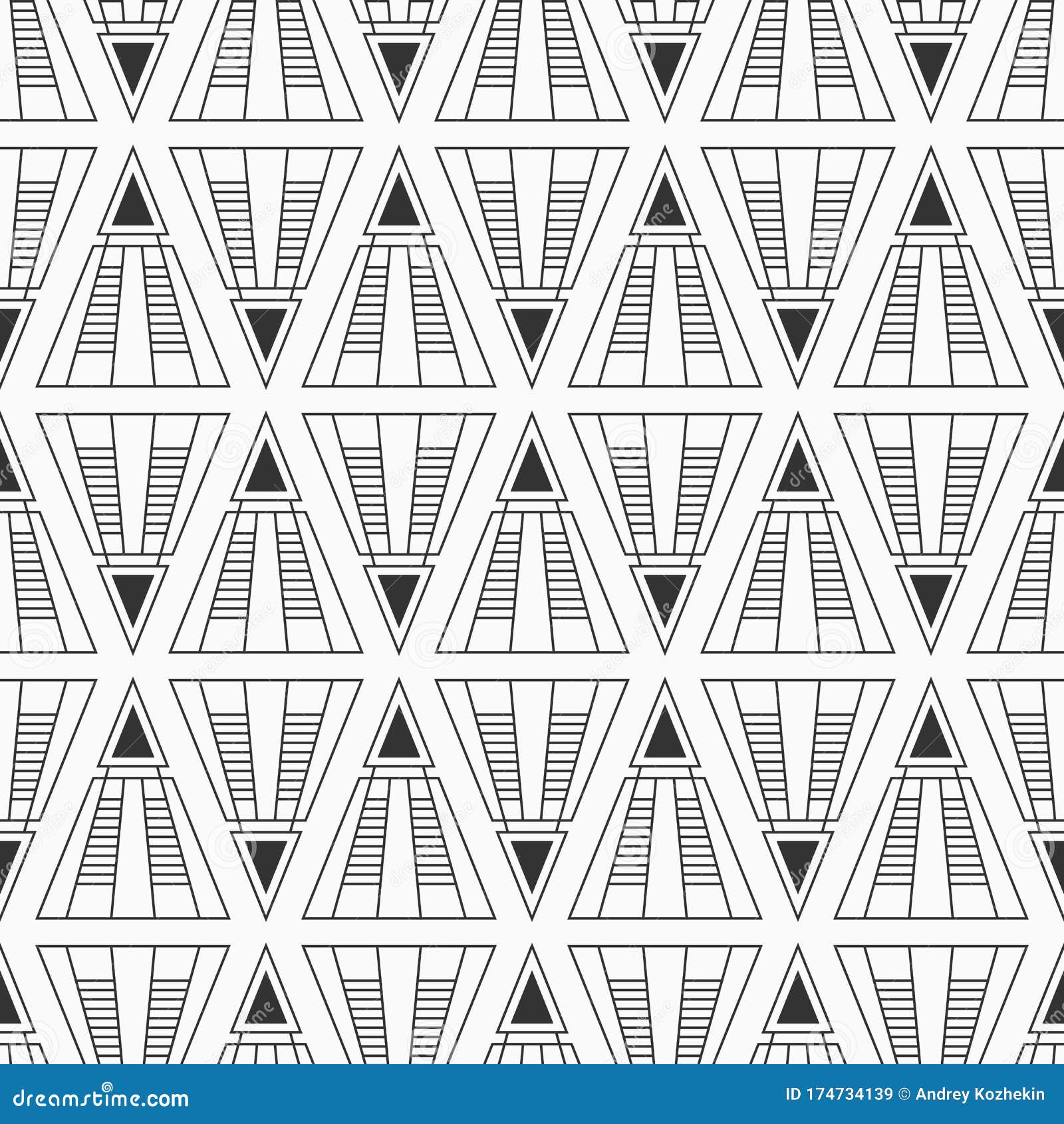 Abstract Seamless Pattern. Decorative Geometric Ornament of Striped ...